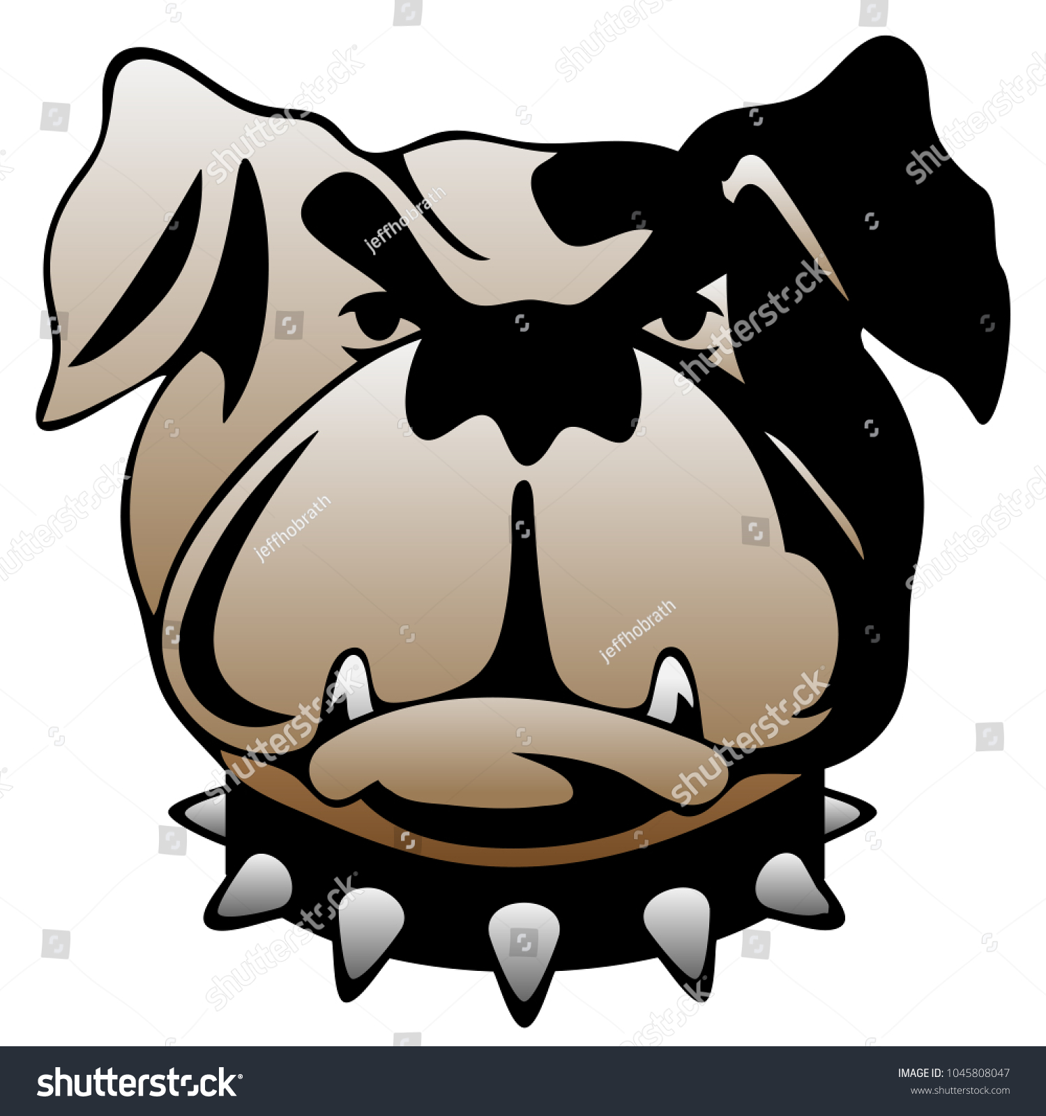 Guard Dog Face Vector Illustration Stock Vector (Royalty Free ...