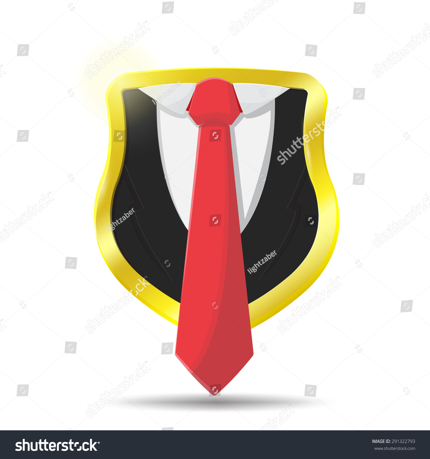 Guard Suit Lawyer Shield Protect Vector Stock Vector (Royalty Free ...