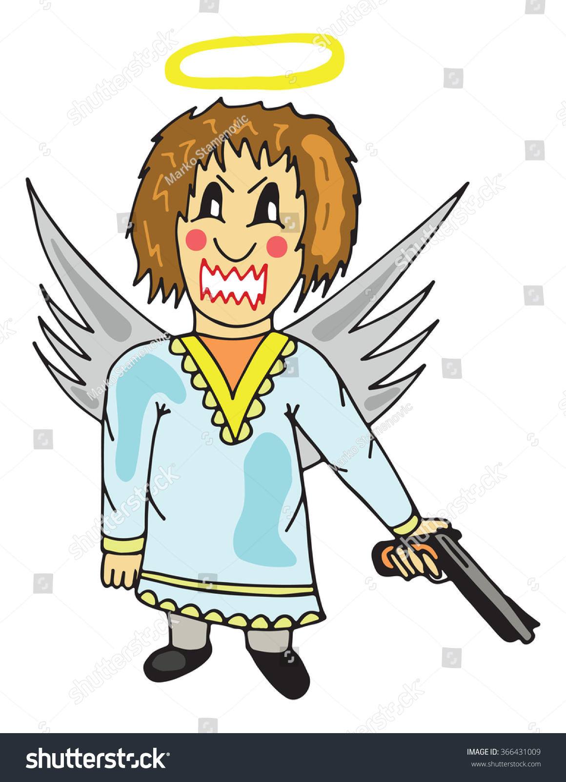 Guardian Angel Vector Illustration Stock Vector (Royalty Free ...