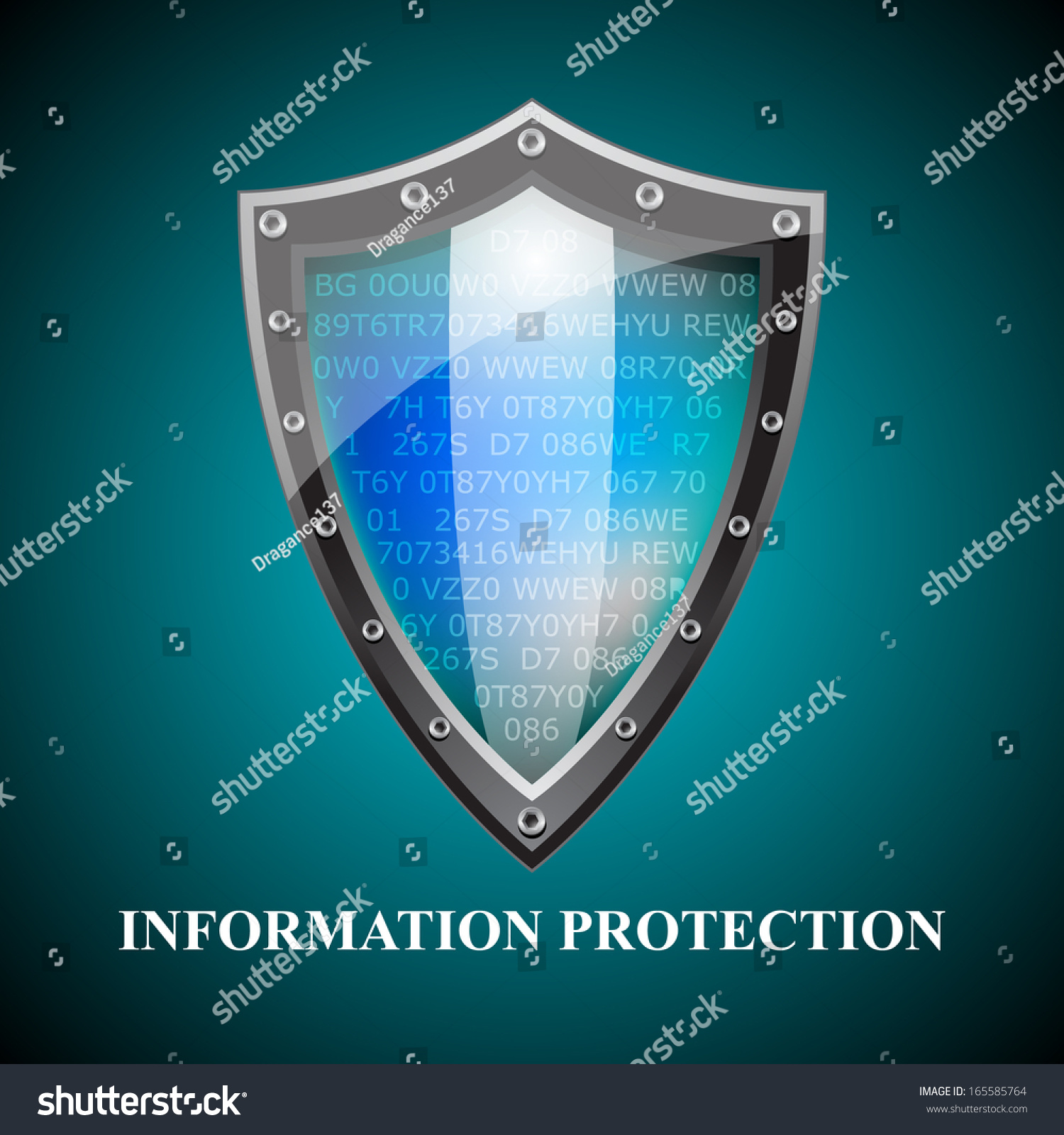 Guardian Shield Information Protection Stock Vector (Royalty Free ...