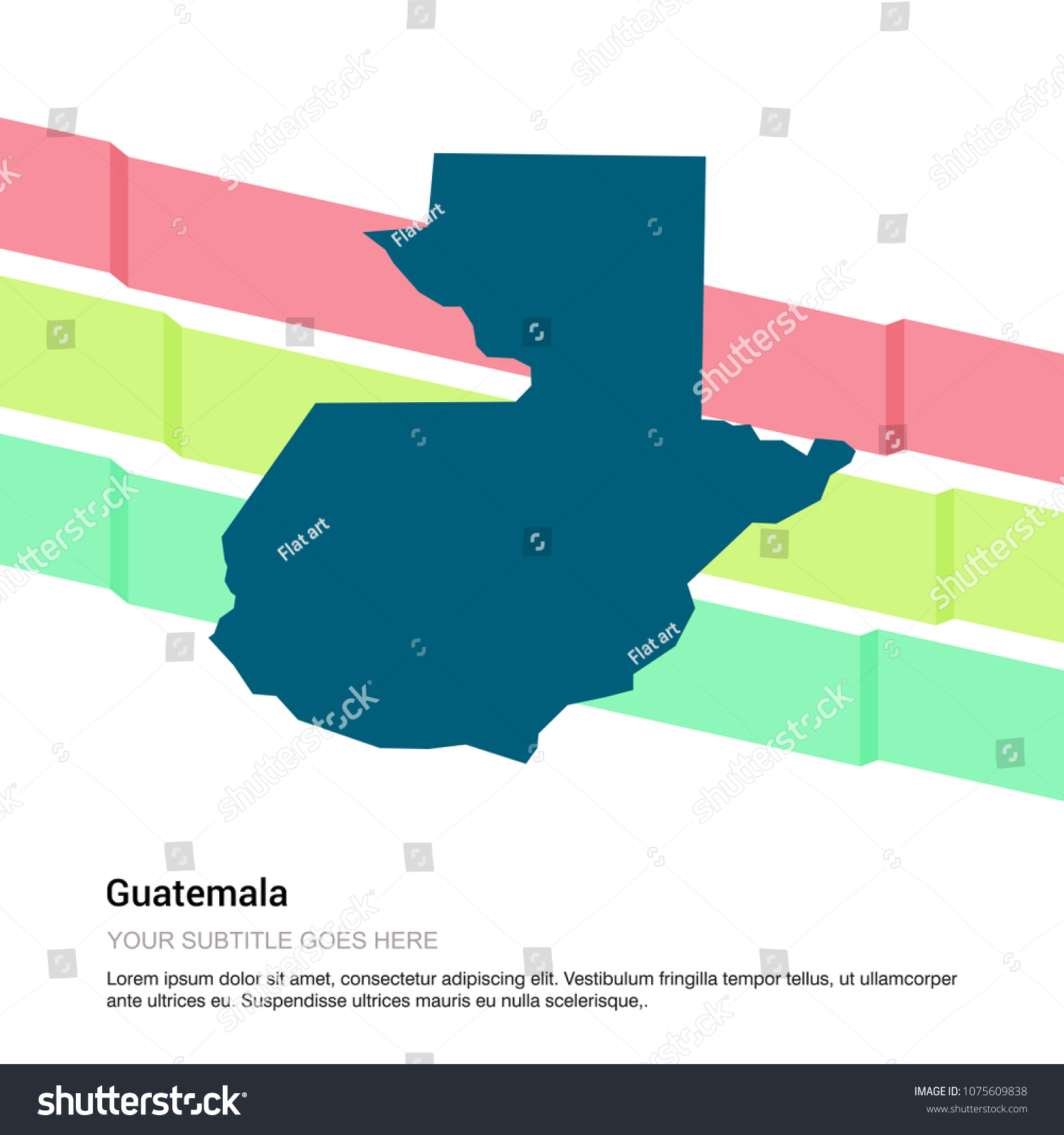 Guatemala Map Design White Background Vector Stock Vector (Royalty Free ...