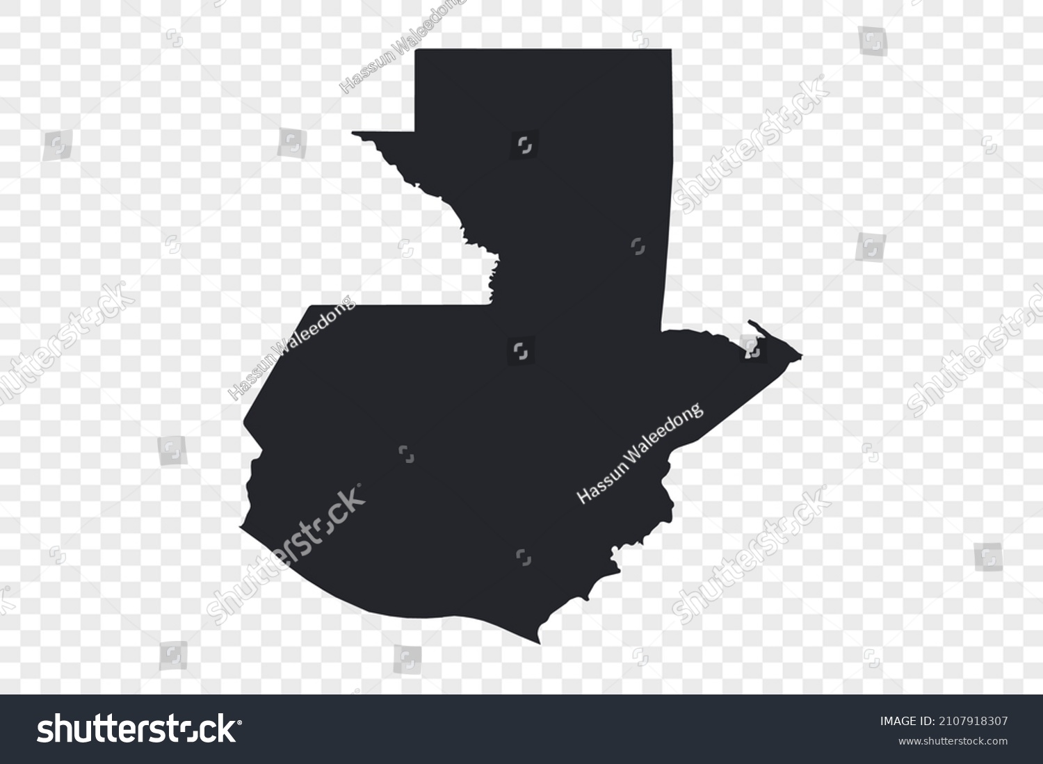 Guatemala Map Vector Not Isolated On Stock Vector (Royalty Free ...