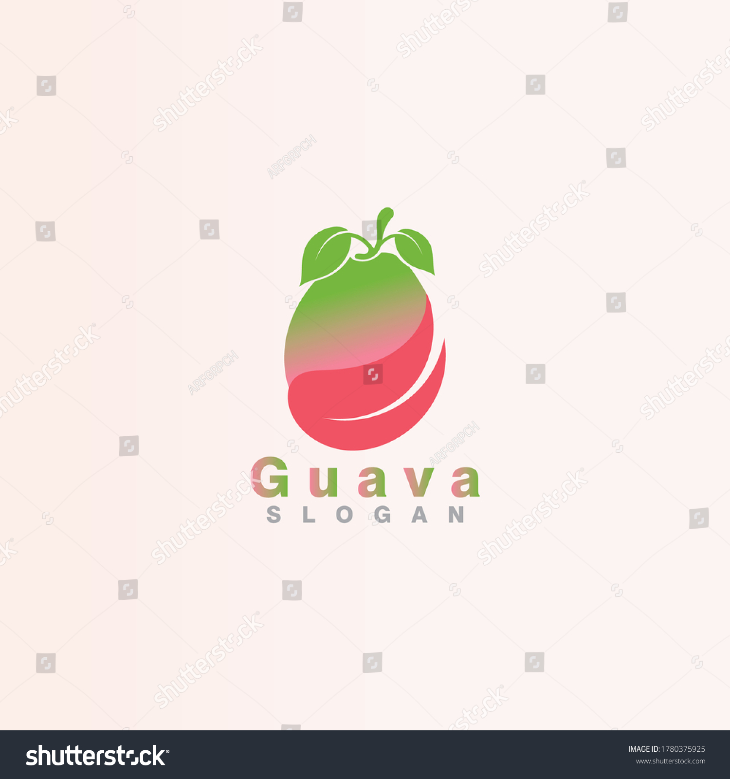 Guava Fruit Logo Design Simple Modern Stock Vector (Royalty Free ...