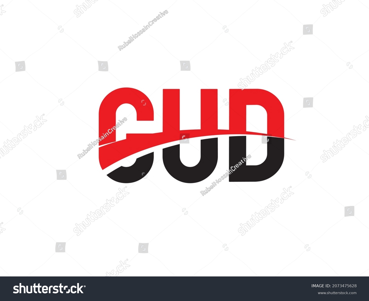Gud Letter Initial Logo Design Vector Stock Vector (Royalty Free ...