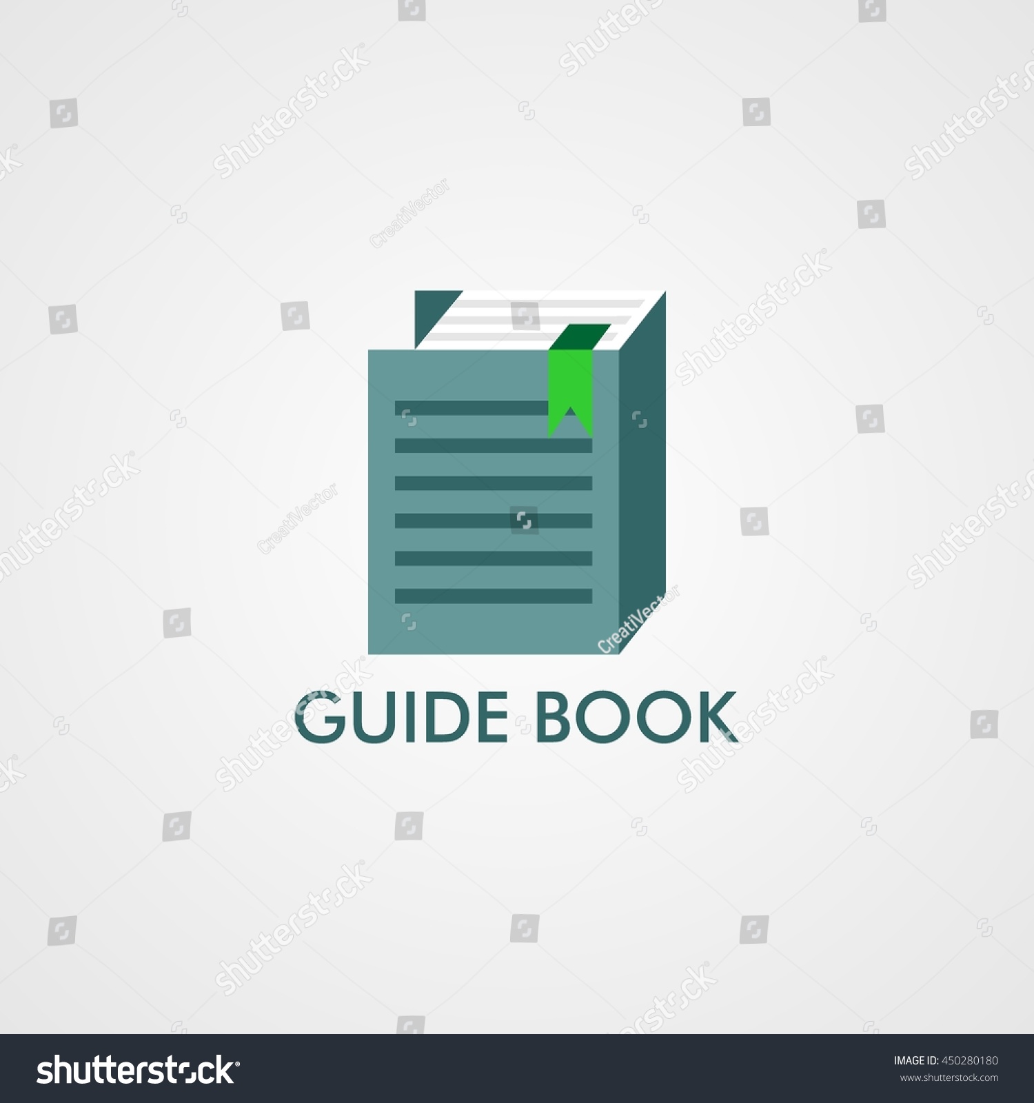 Guide Book Logo Design Template: vector de stock (libre de regalías ...