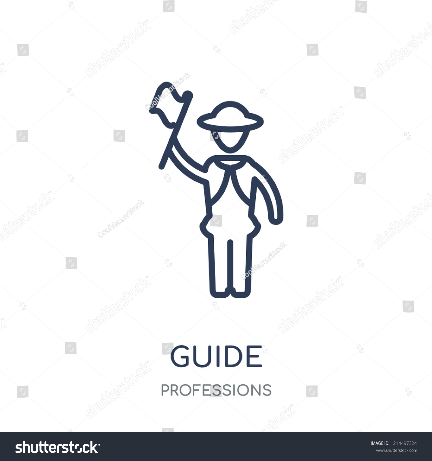 Guide Icon Guide Linear Symbol Design Stock Vector (Royalty Free ...