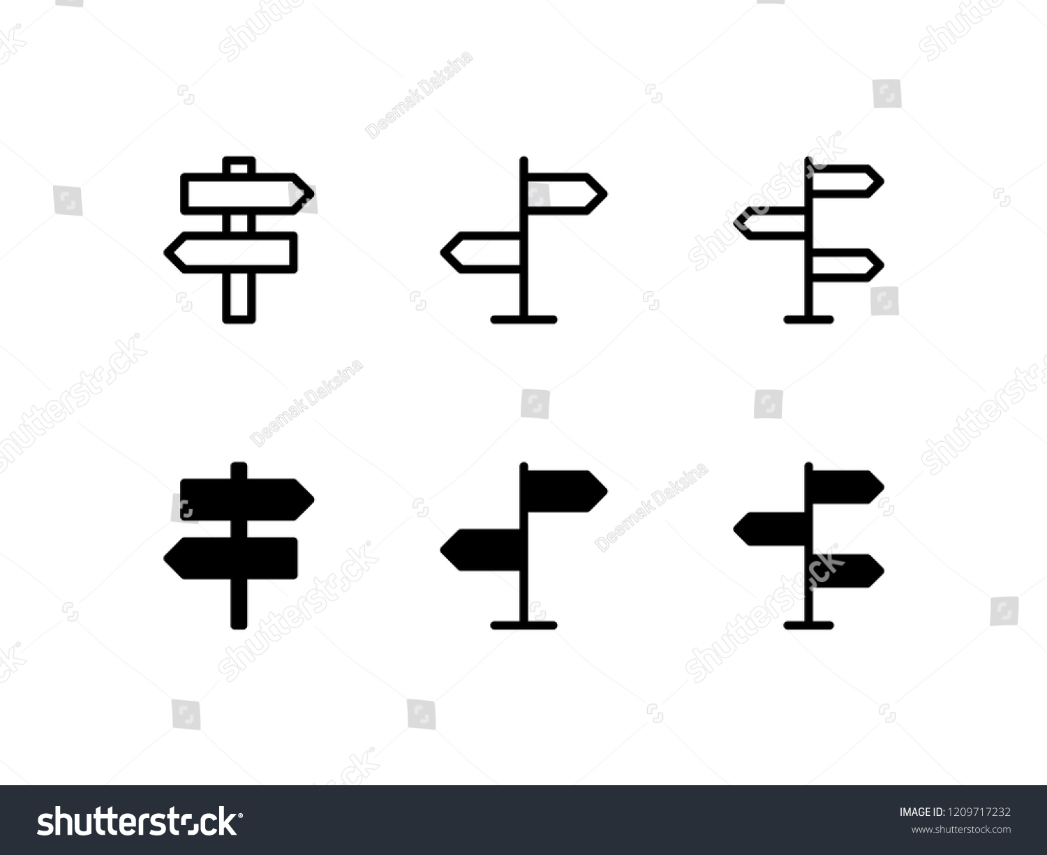 Guide Post Icon Logo Vector Symbol Stock Vector (Royalty Free ...