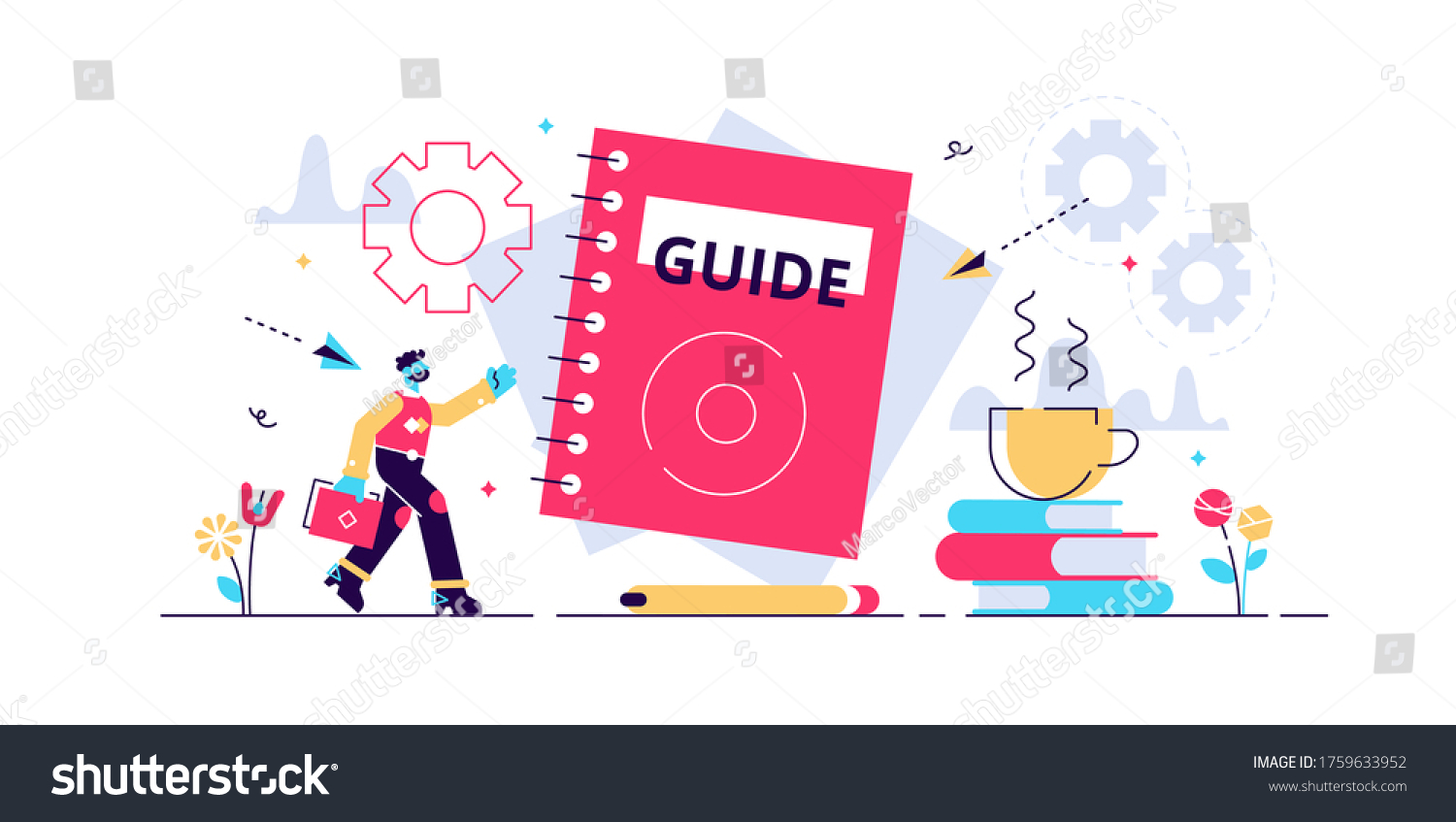 Guide Vector Illustration Flat Tiny Technical Stock Vector (Royalty ...