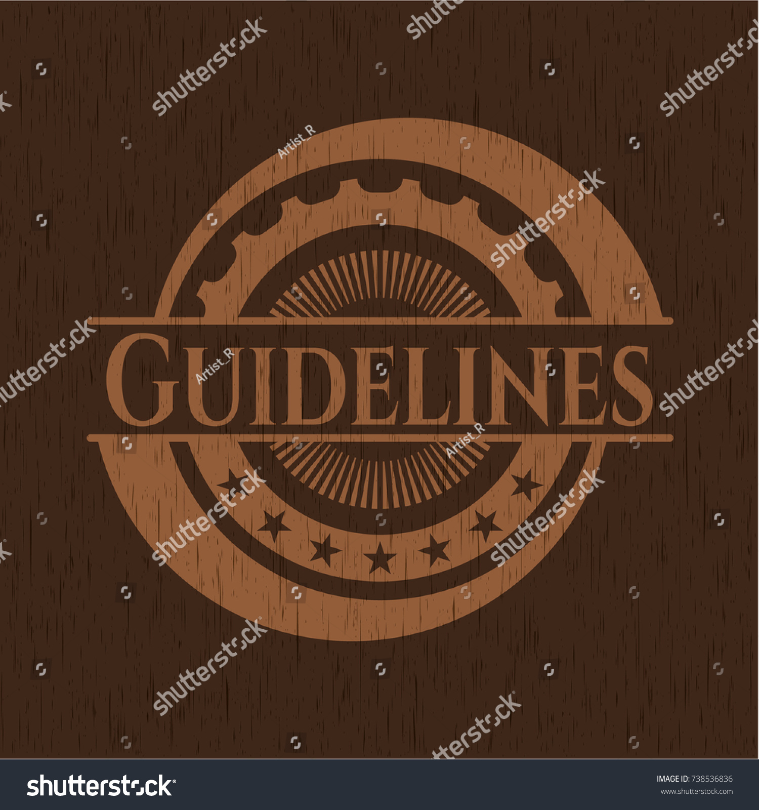 Guidelines Badge Wood Background Stock Vector (Royalty Free) 738536836 ...