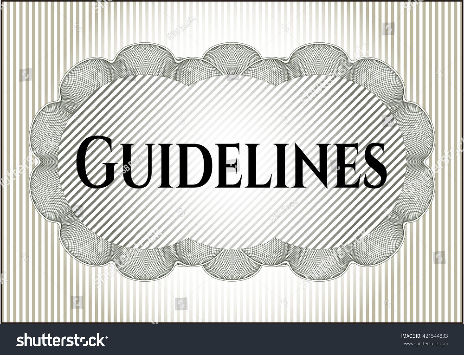 Guidelines Poster Card Stock Vector (Royalty Free) 421544833 | Shutterstock