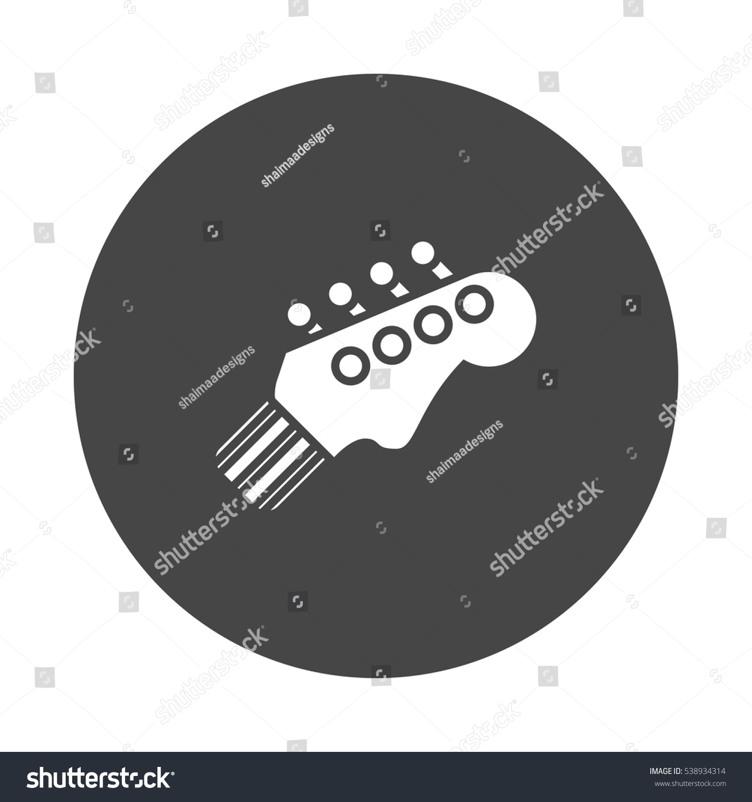 Guitar Head Stock Vector (Royalty Free) 538934314 | Shutterstock