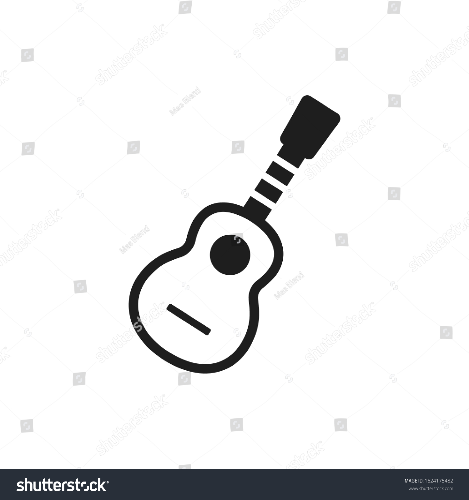 Guitar Icon Vector Logo Template Stock Vector (Royalty Free) 1624175482 ...