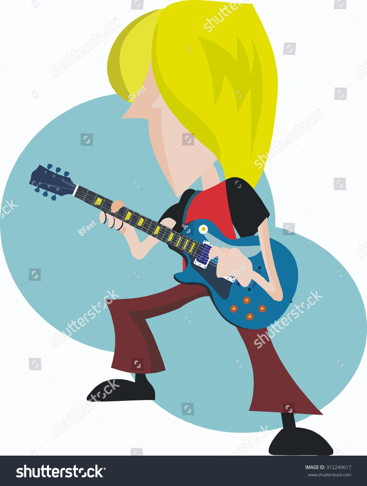 Guitar Player: vector de stock (libre de regalías) 312249617 | Shutterstock