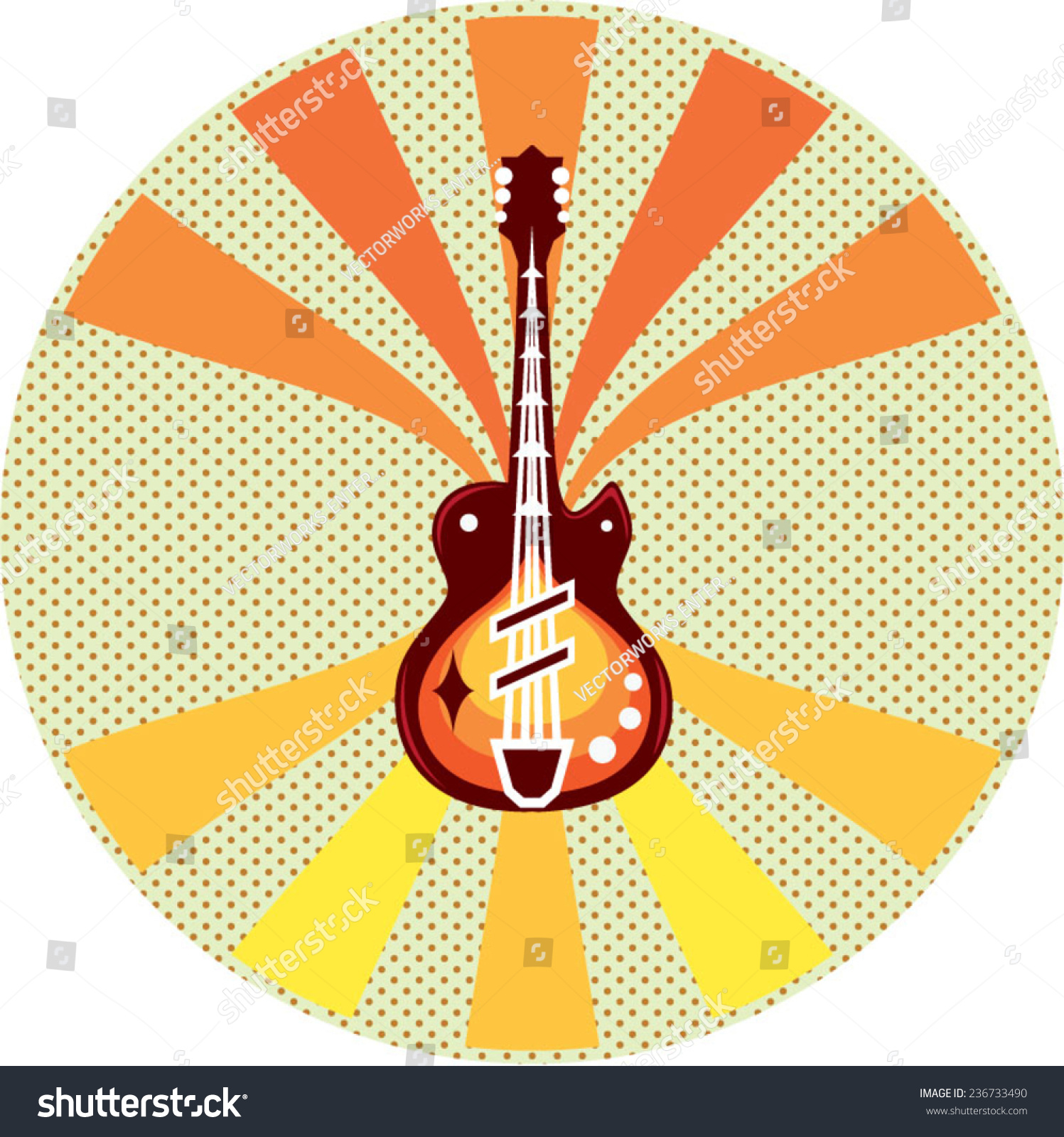 Guitar Pop Art Stock Vector (Royalty Free) 236733490 | Shutterstock
