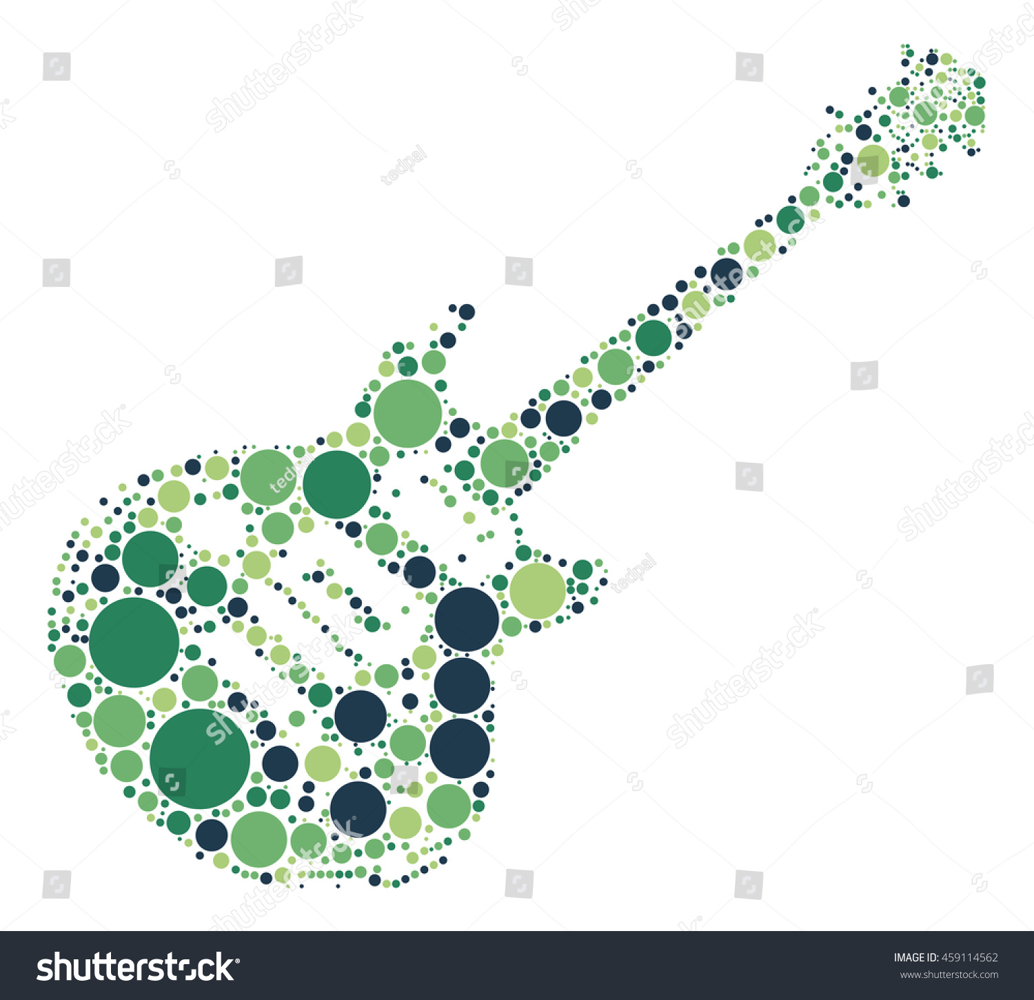 Guitar Shape Vector Design By Color Stock Vector (Royalty Free) 459114562