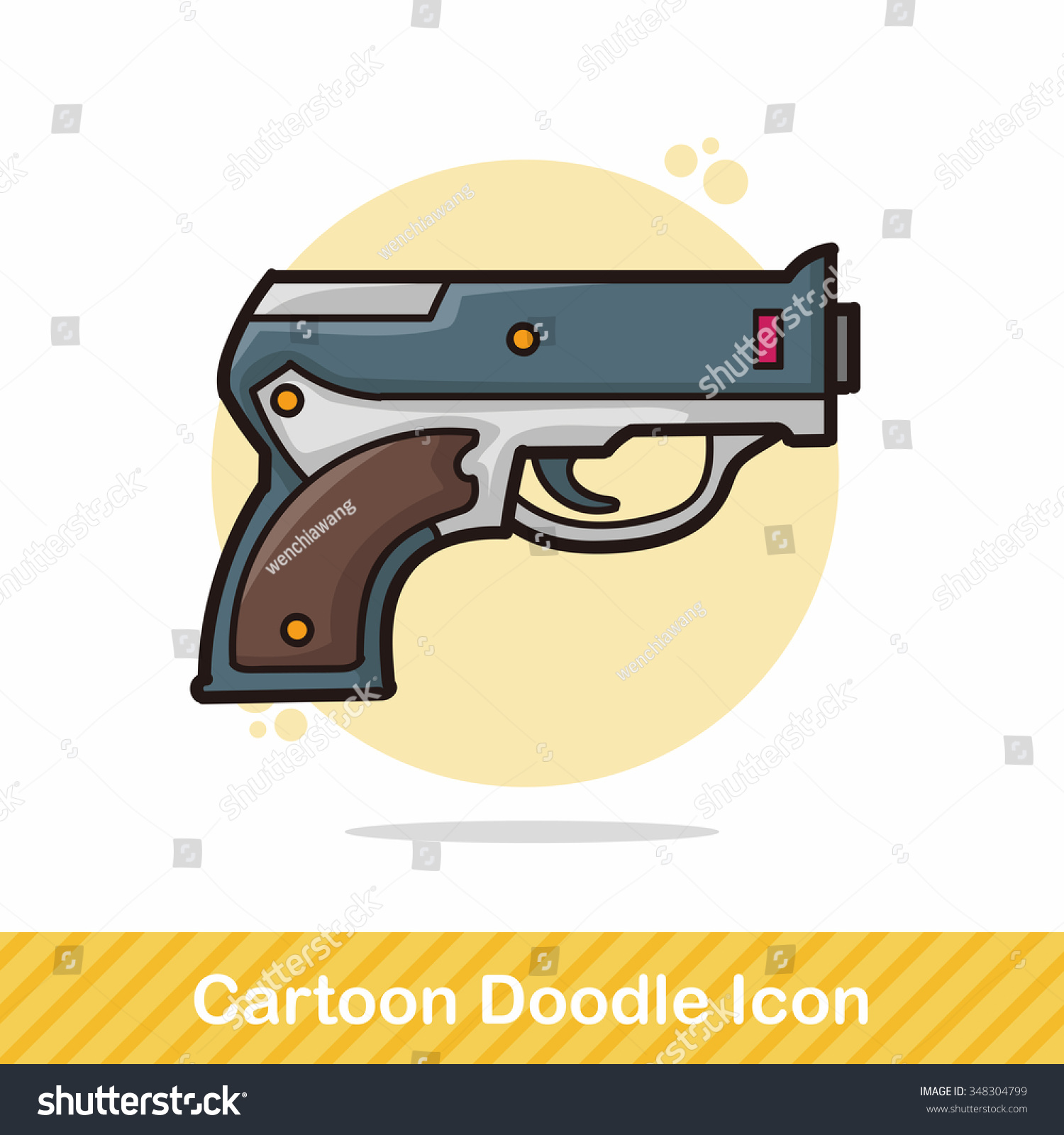Gun Doodle Stock Vector (Royalty Free) 348304799