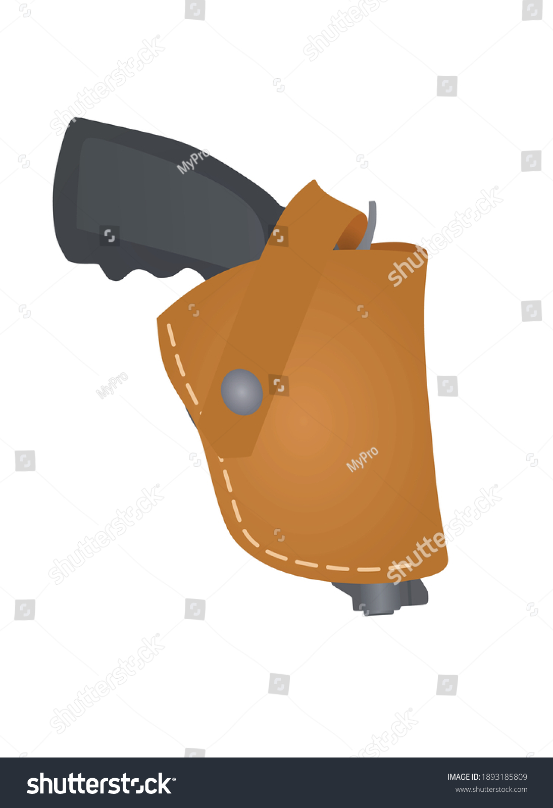 Gun Leather Case Vector Stock Vector (Royalty Free) 1893185809 ...