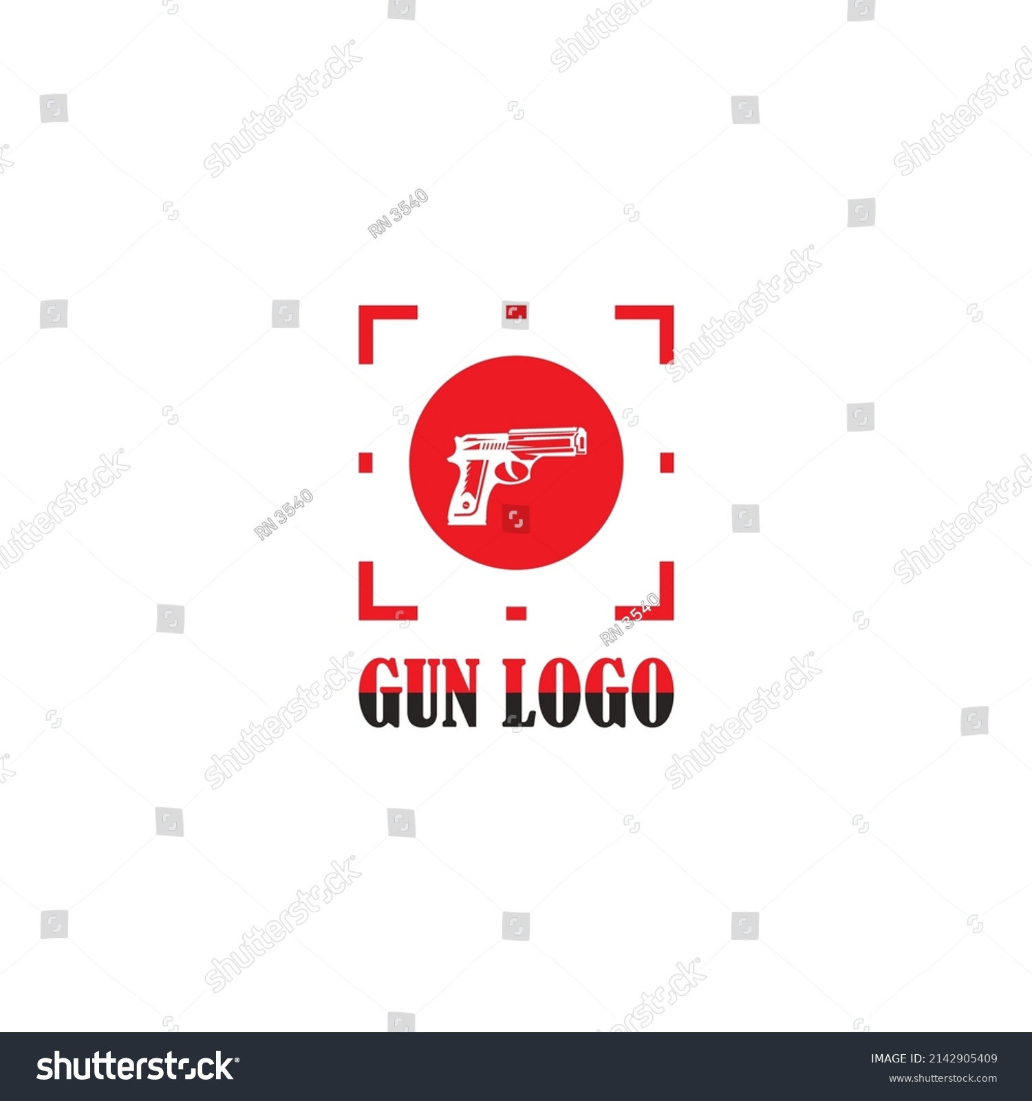 Gun Logo Vector Illustration Design Template Stock Vector (Royalty Free ...