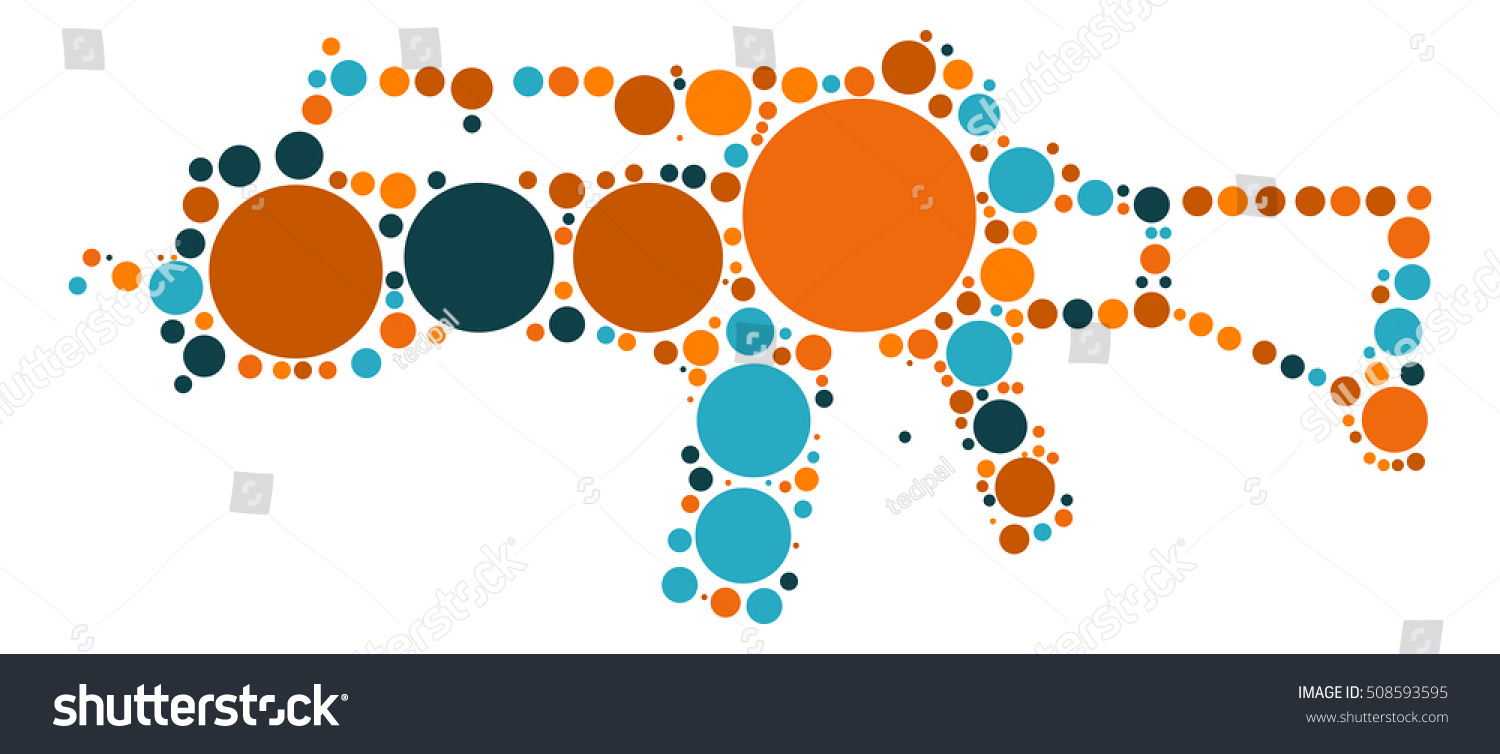 Gun Shape Vector Design By Color Stock Vector (Royalty Free) 508593595 ...