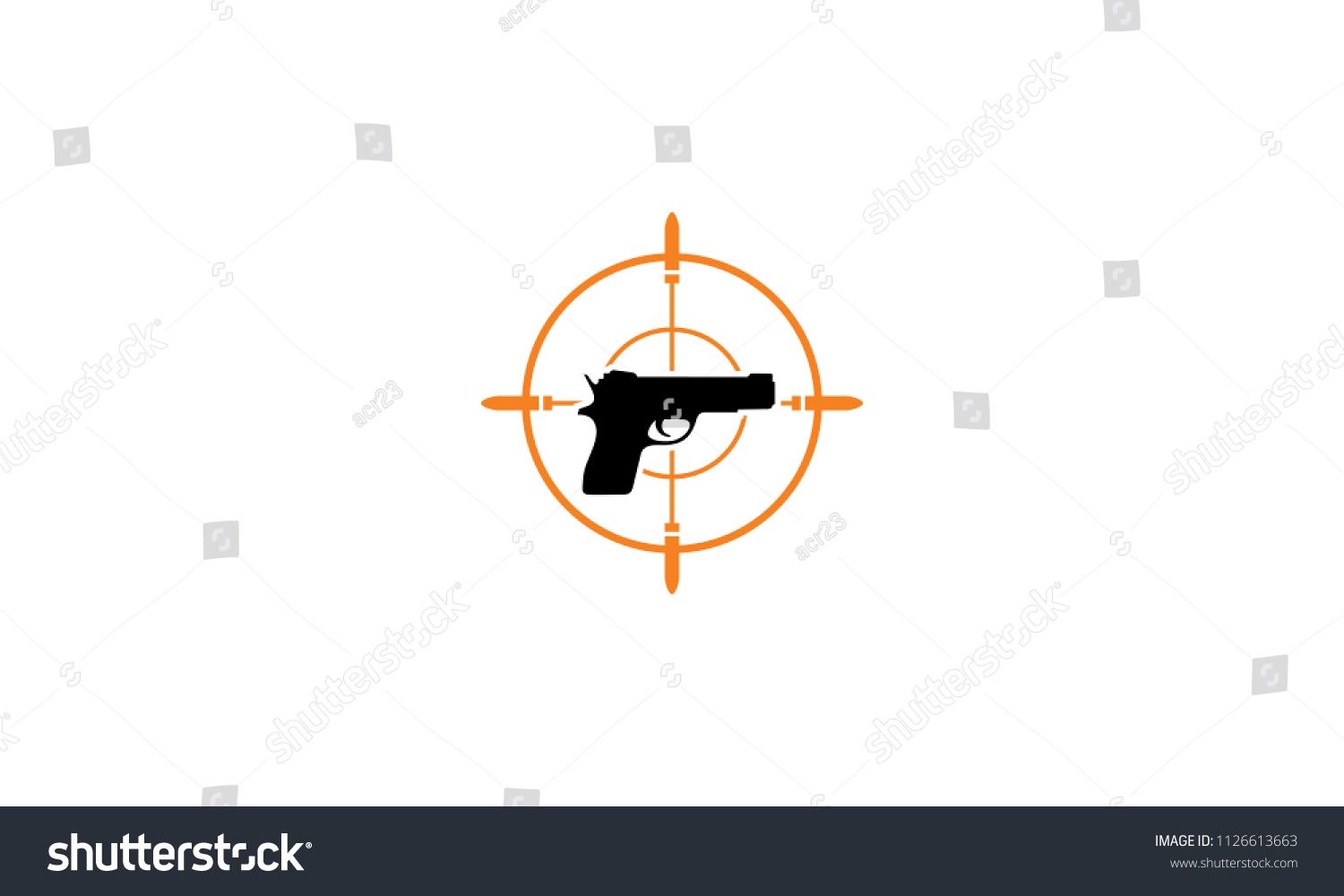 Gun Target Bullet Logo Icon Vector Stock Vector (Royalty Free ...