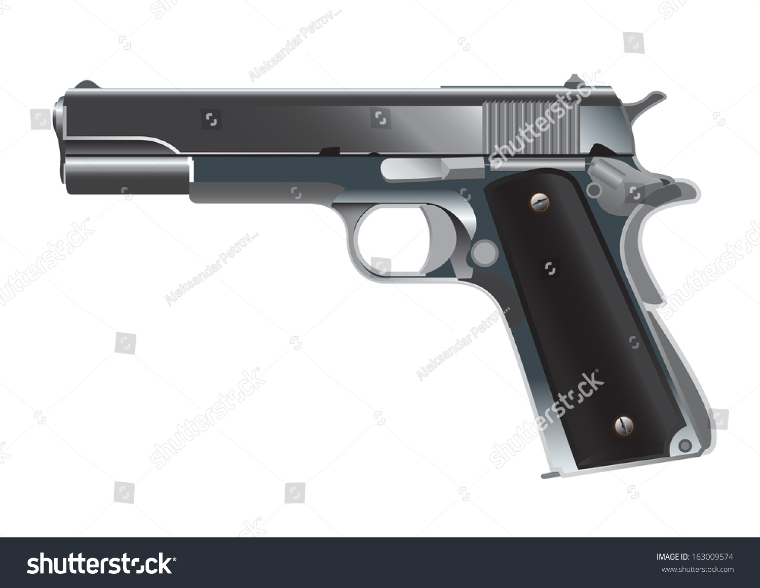 Gun Vector Illustration Stock Vector (Royalty Free) 163009574