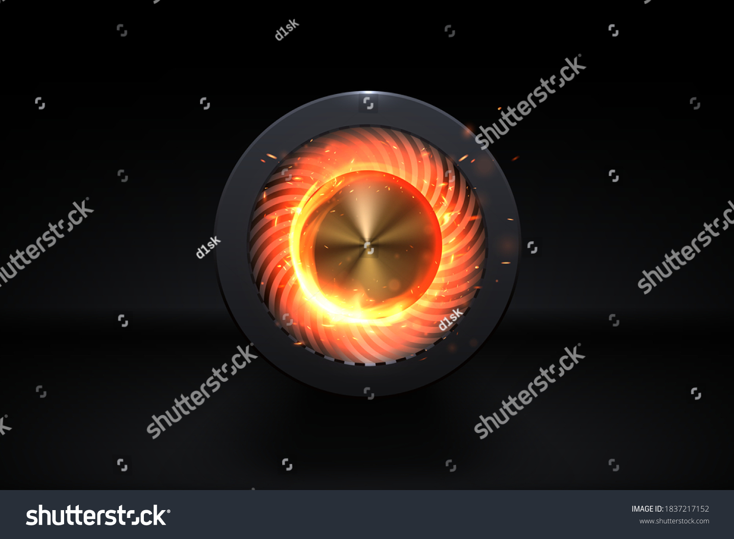 Gun Bullet Inside Fire Effect Stock Vector (Royalty Free) 1837217152 ...