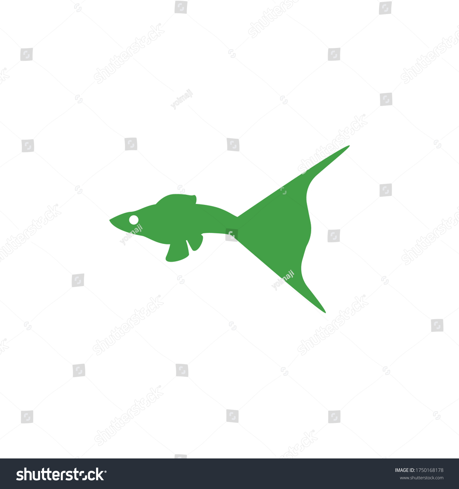 Guppy Fish Vector Design Template Illustration: vetor stock (livre de ...