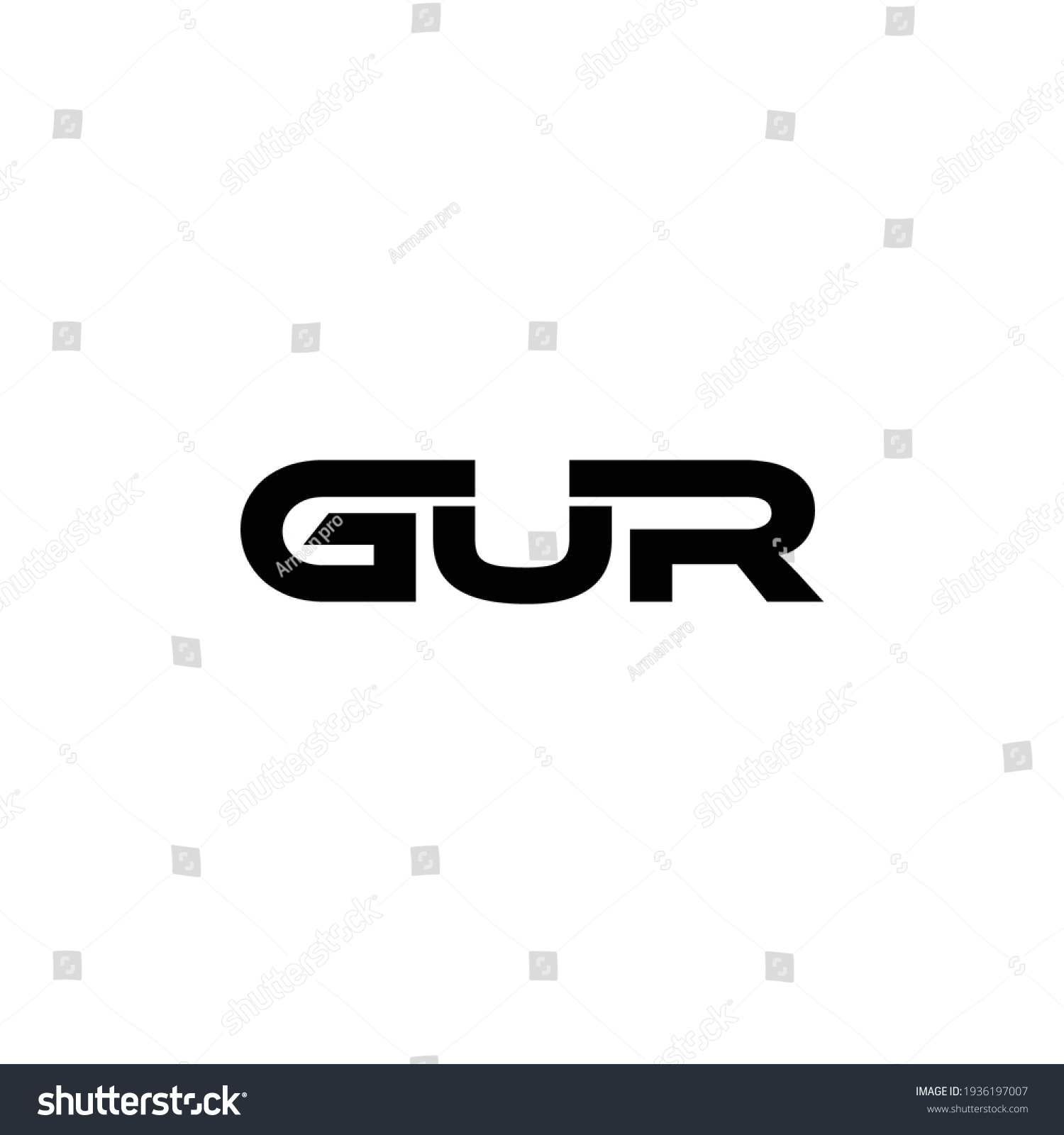 Gur Letter Logo Design Vector: เวกเตอร์สต็อก (ปลอดค่าลิขสิทธิ์ ...