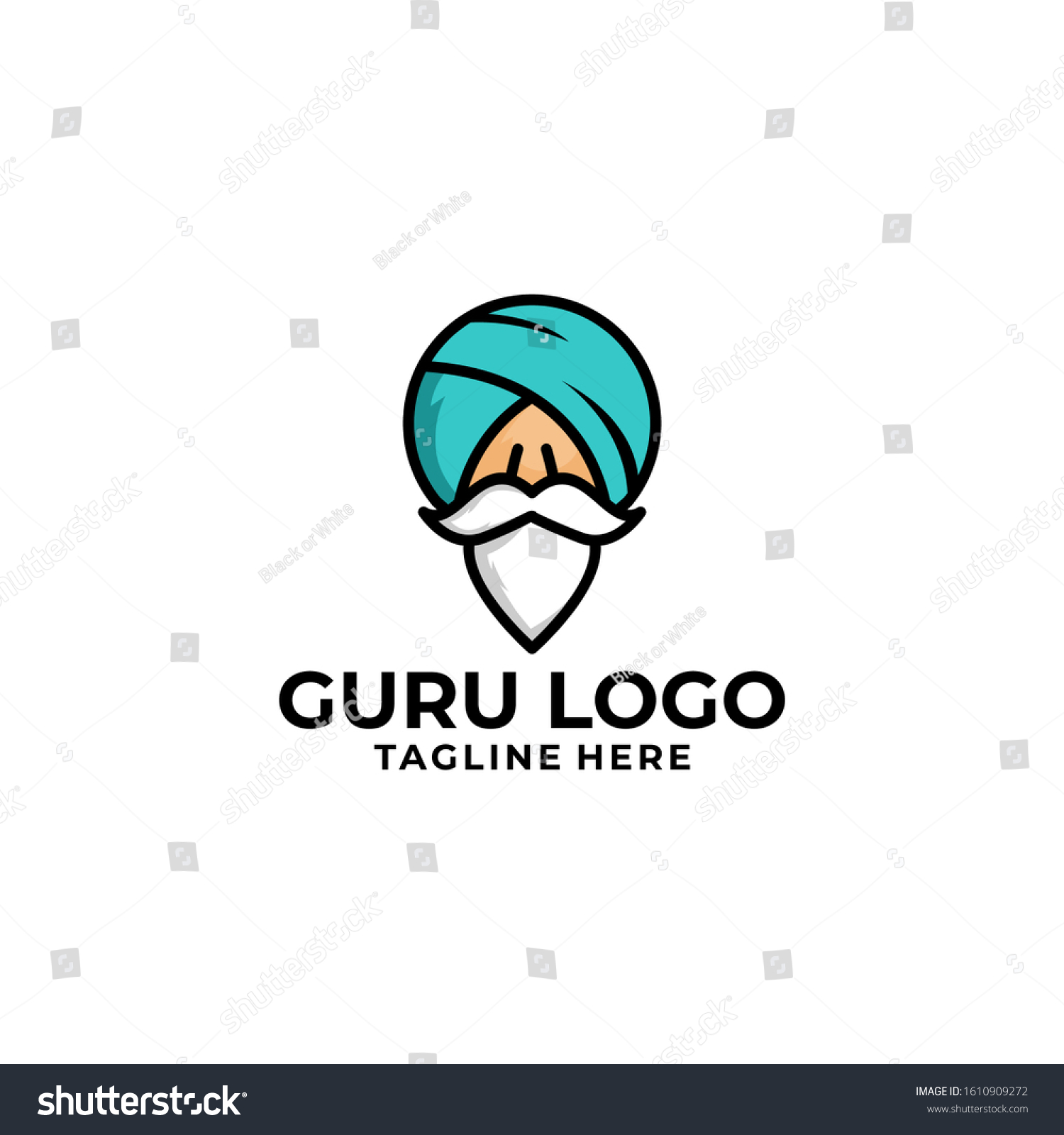 Guru Logo Design Vector Template Stock Vector (Royalty Free) 1610909272 ...