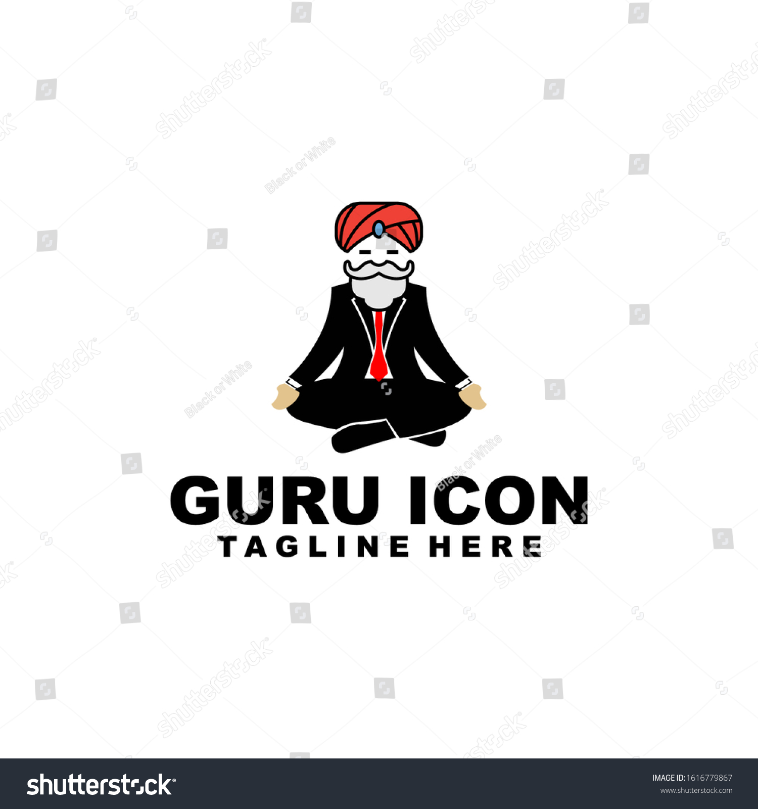 Guru Logo Design Vector Template Stock Vector (Royalty Free) 1616779867 ...