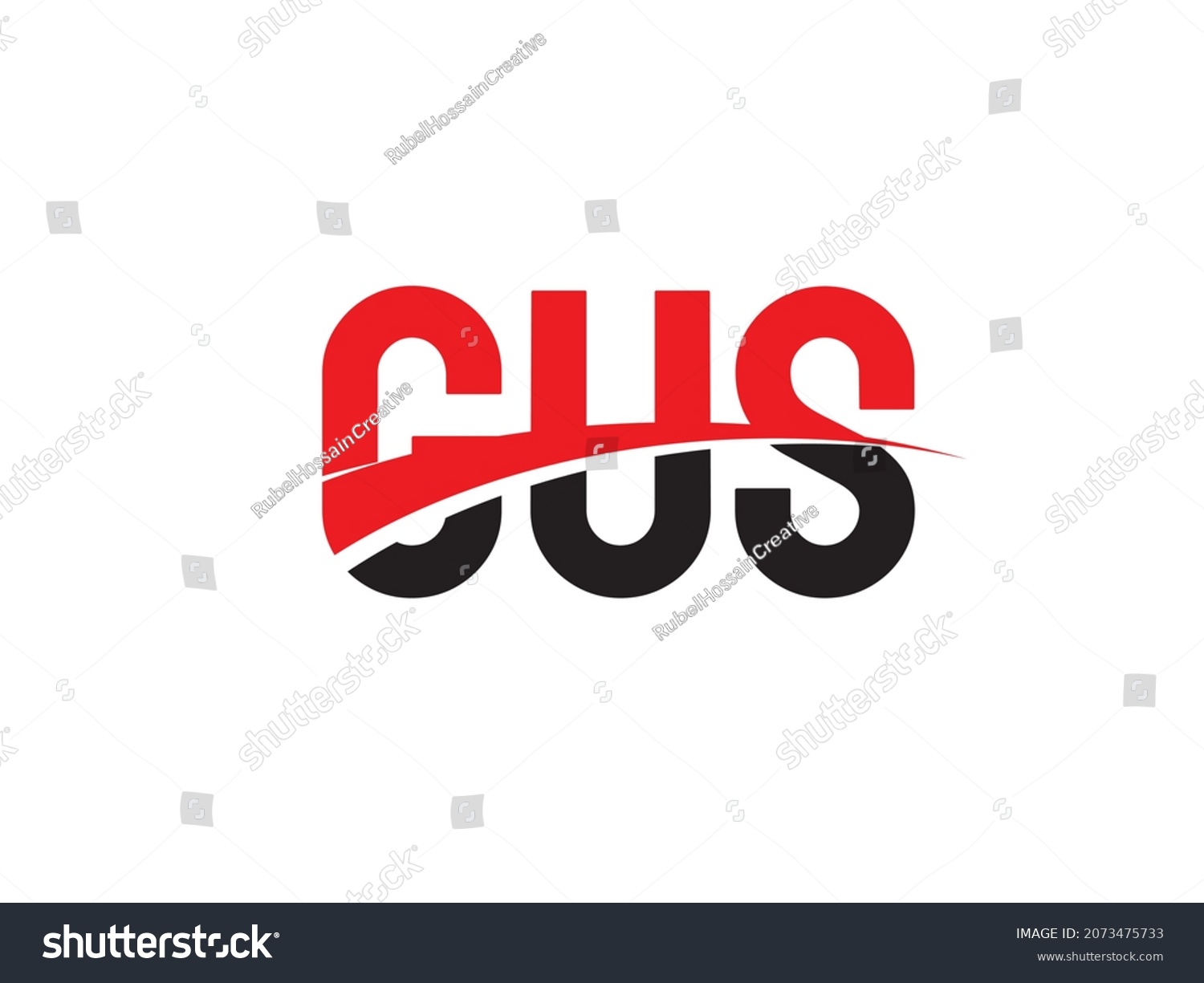Gus Letter Initial Logo Design Vector Stock Vector (Royalty Free ...