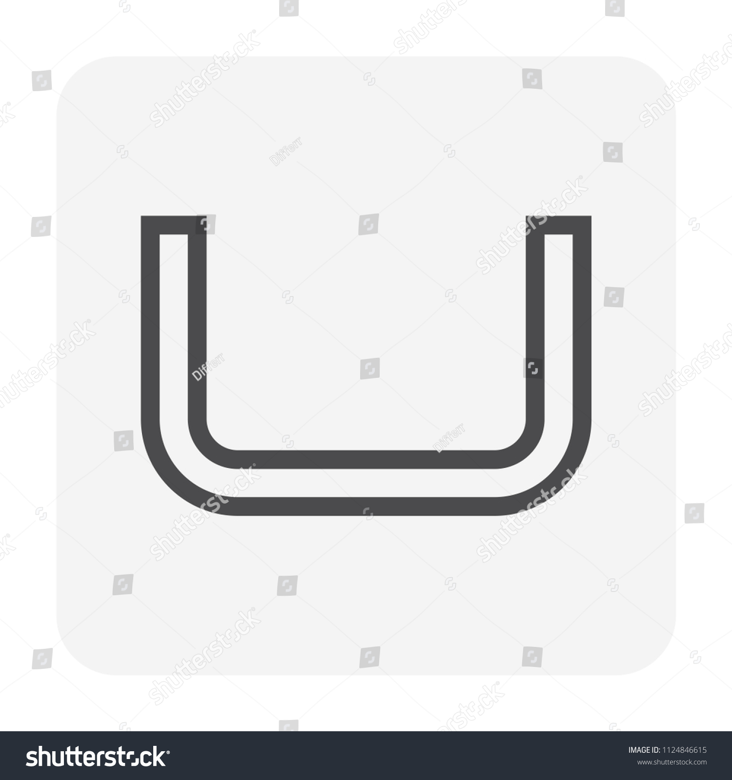 Gutter Shape Icon Profile View 48x48 Stock Vector (Royalty Free ...