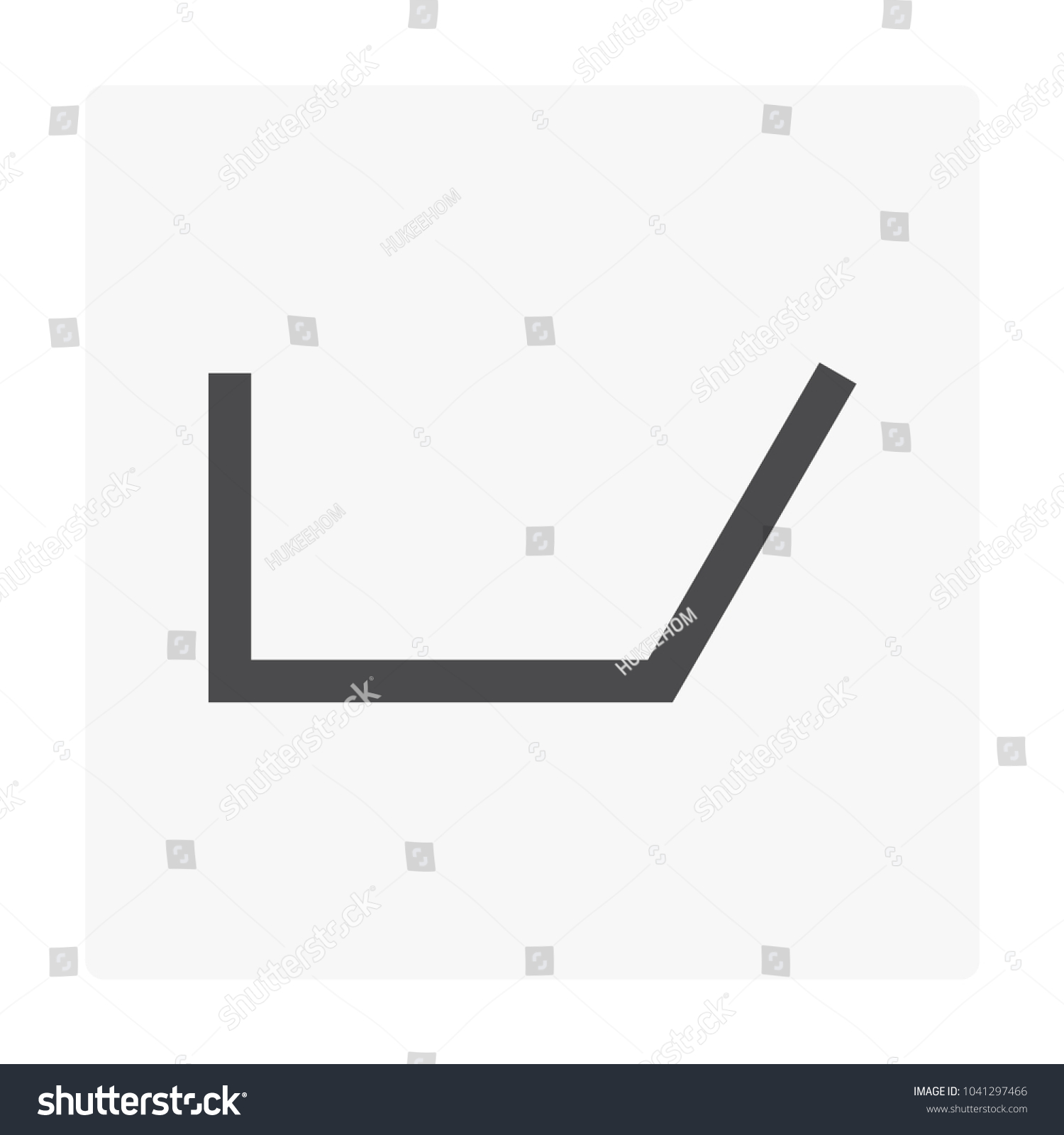 Gutter Shape Profile Icon On White: vector de stock (libre de regalías ...