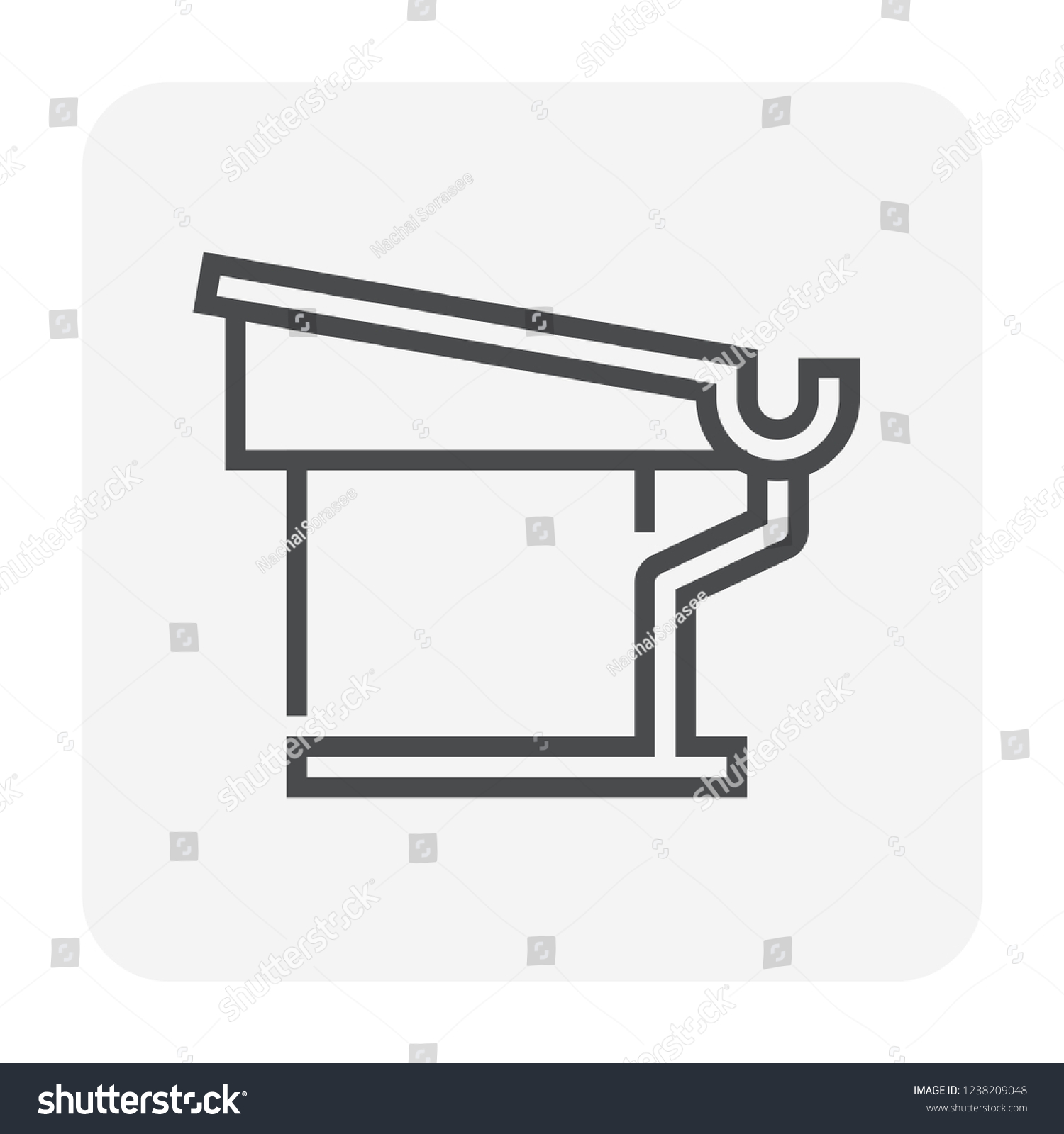 Gutter Vector Icon Call Rain Gutter Stock Vector (Royalty Free ...