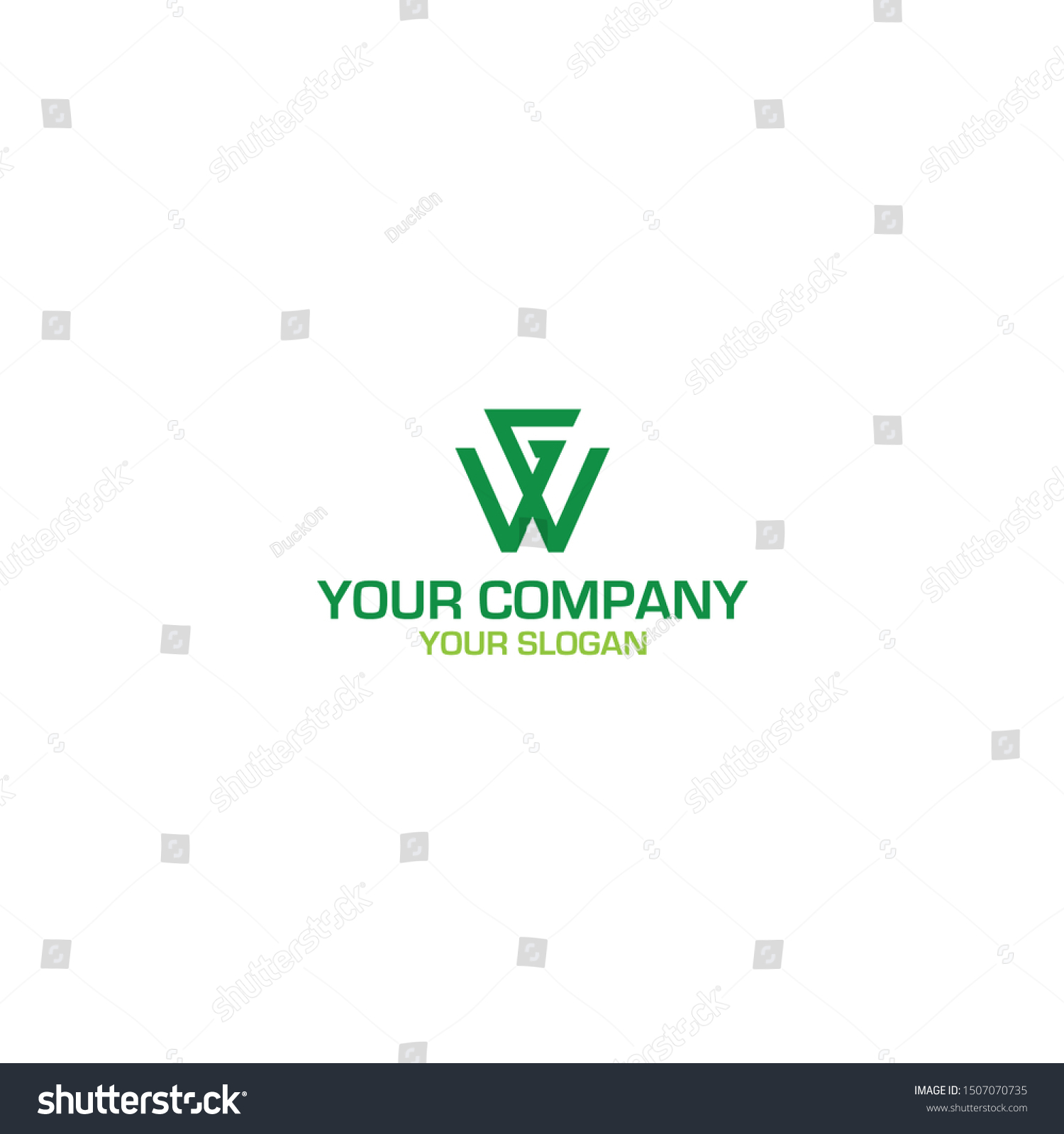Gw Green Logo Design Vector Stock Vector (Royalty Free) 1507070735 ...