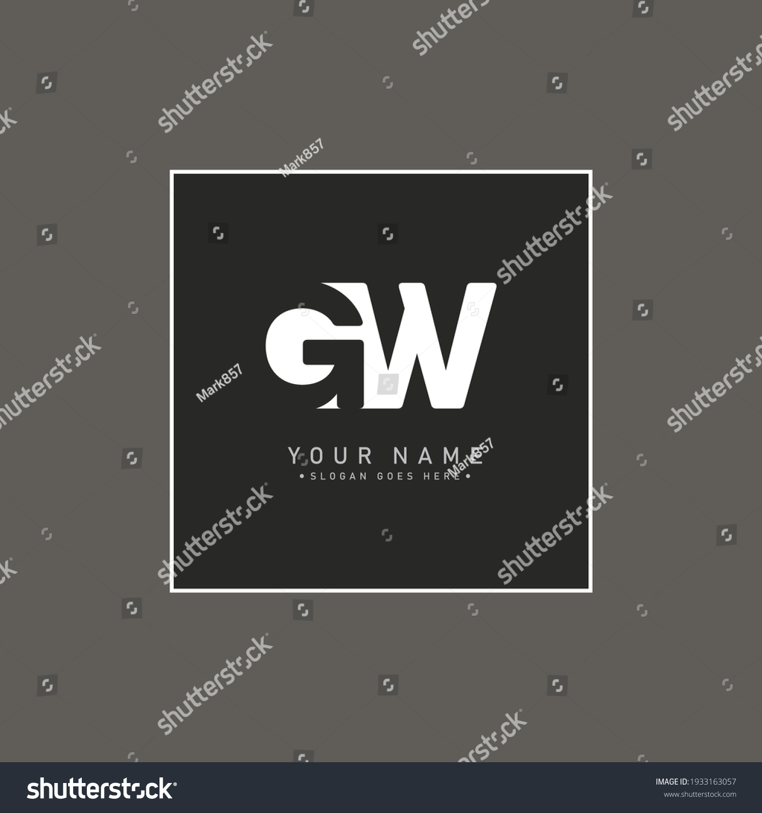 Gw Initial Letter Logo Minimal Vector Stock Vector (Royalty Free ...