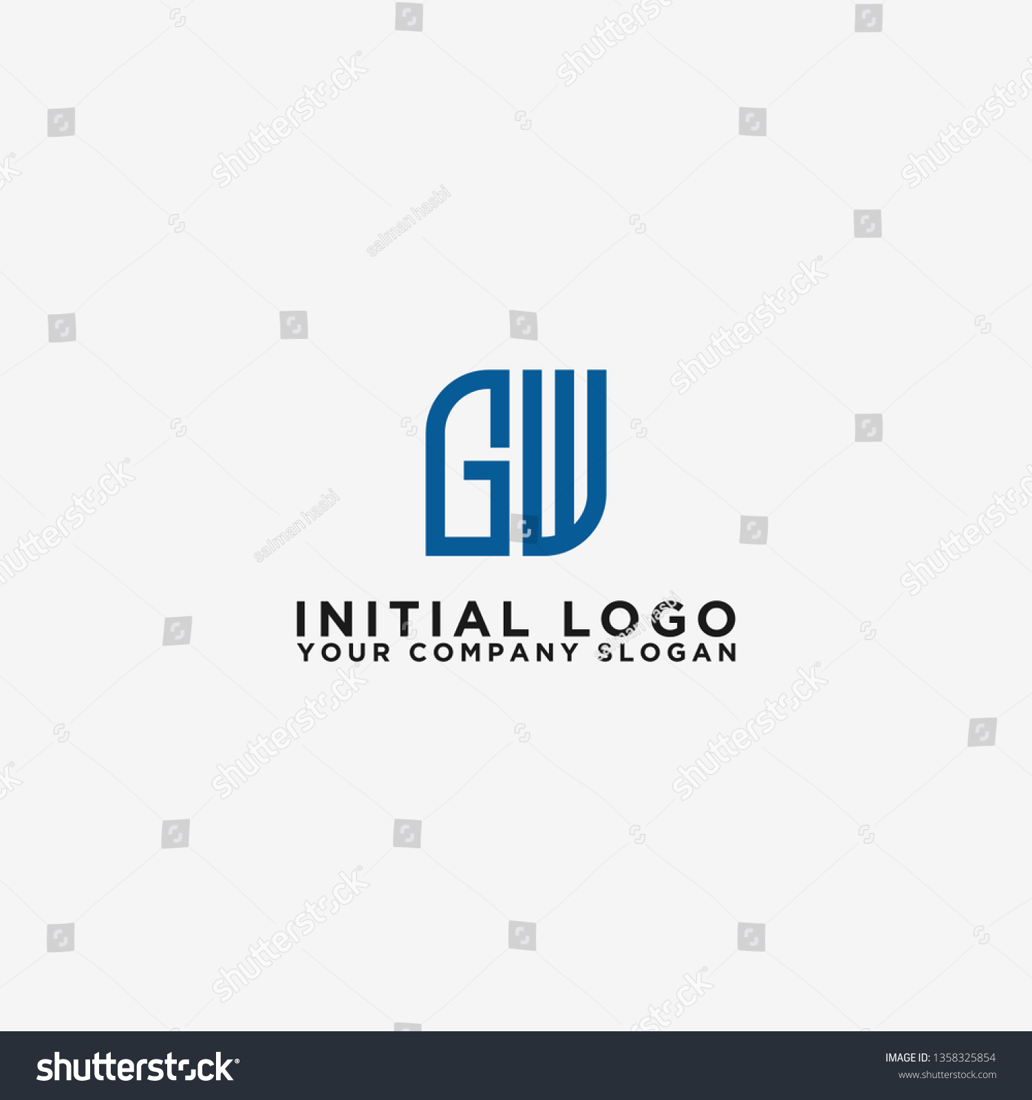 Gw Letters Initial Icons Monogram Vector Stock Vector (Royalty Free ...