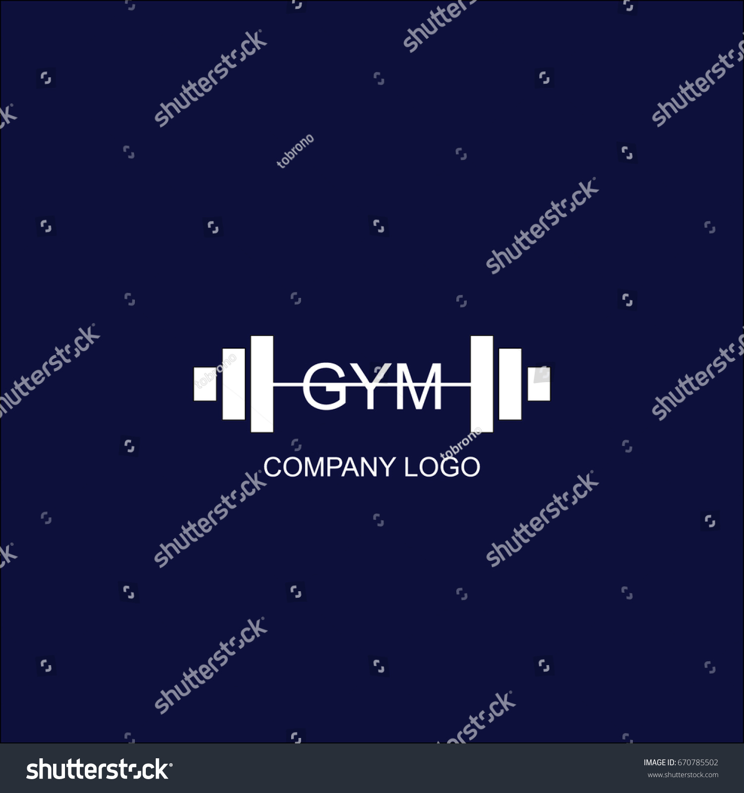 Gym Company Logo Vector Template Stock Vector (Royalty Free) 670785502