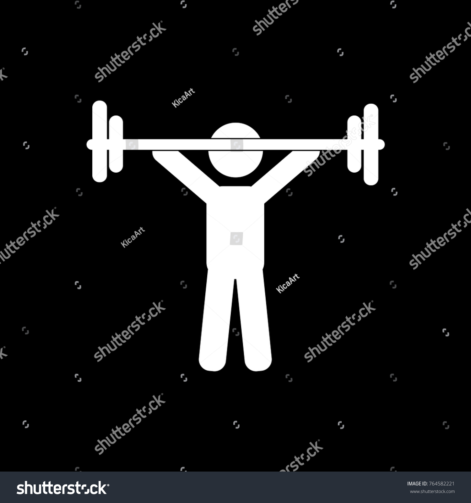Gym Icon Black Background Vector Stock Vector (Royalty Free) 764582221