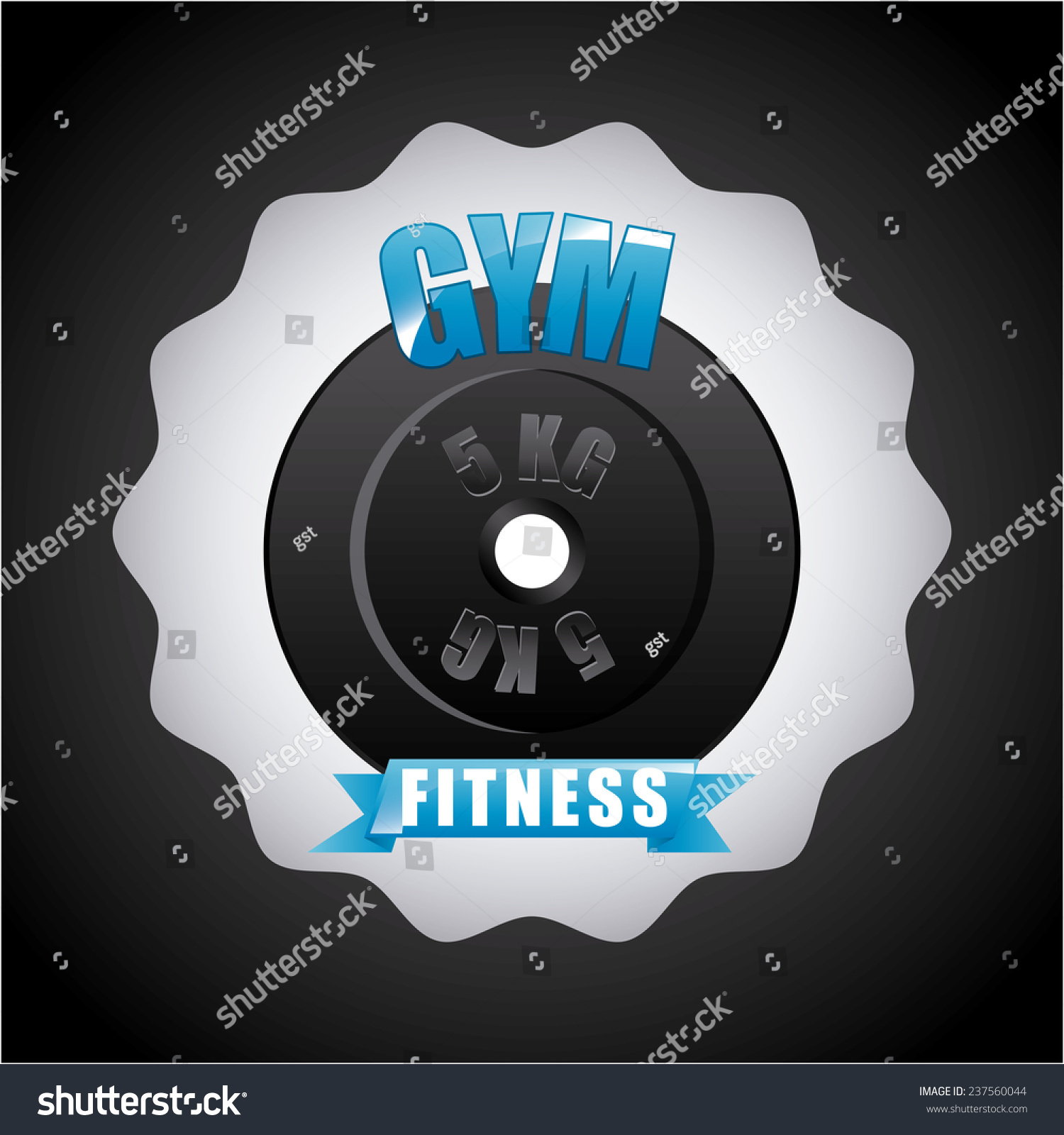 Gym Label Design Stock Vector (Royalty Free) 237560044 | Shutterstock