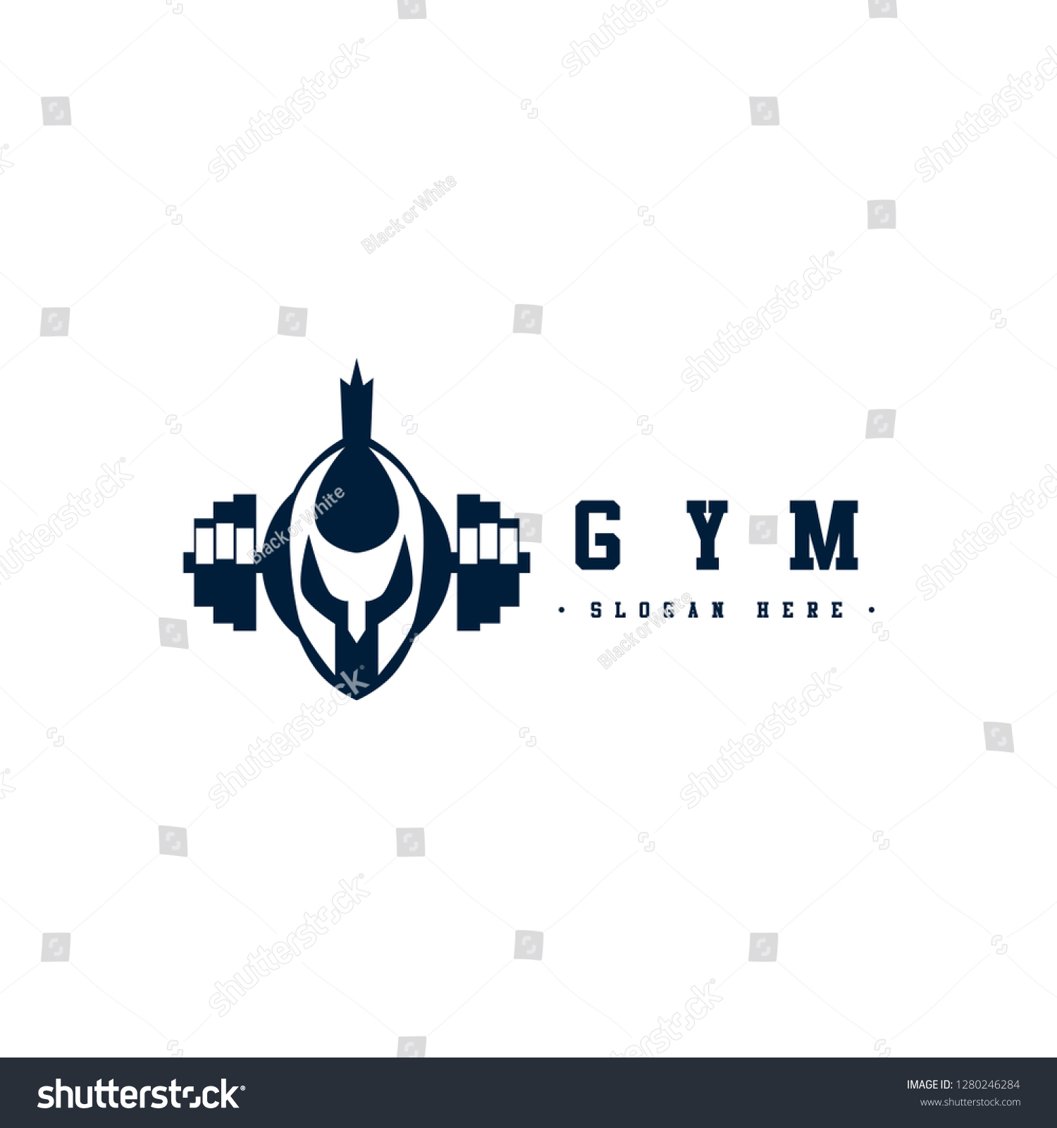 Gym Logo Design: vector de stock (libre de regalías) 1280246284 ...