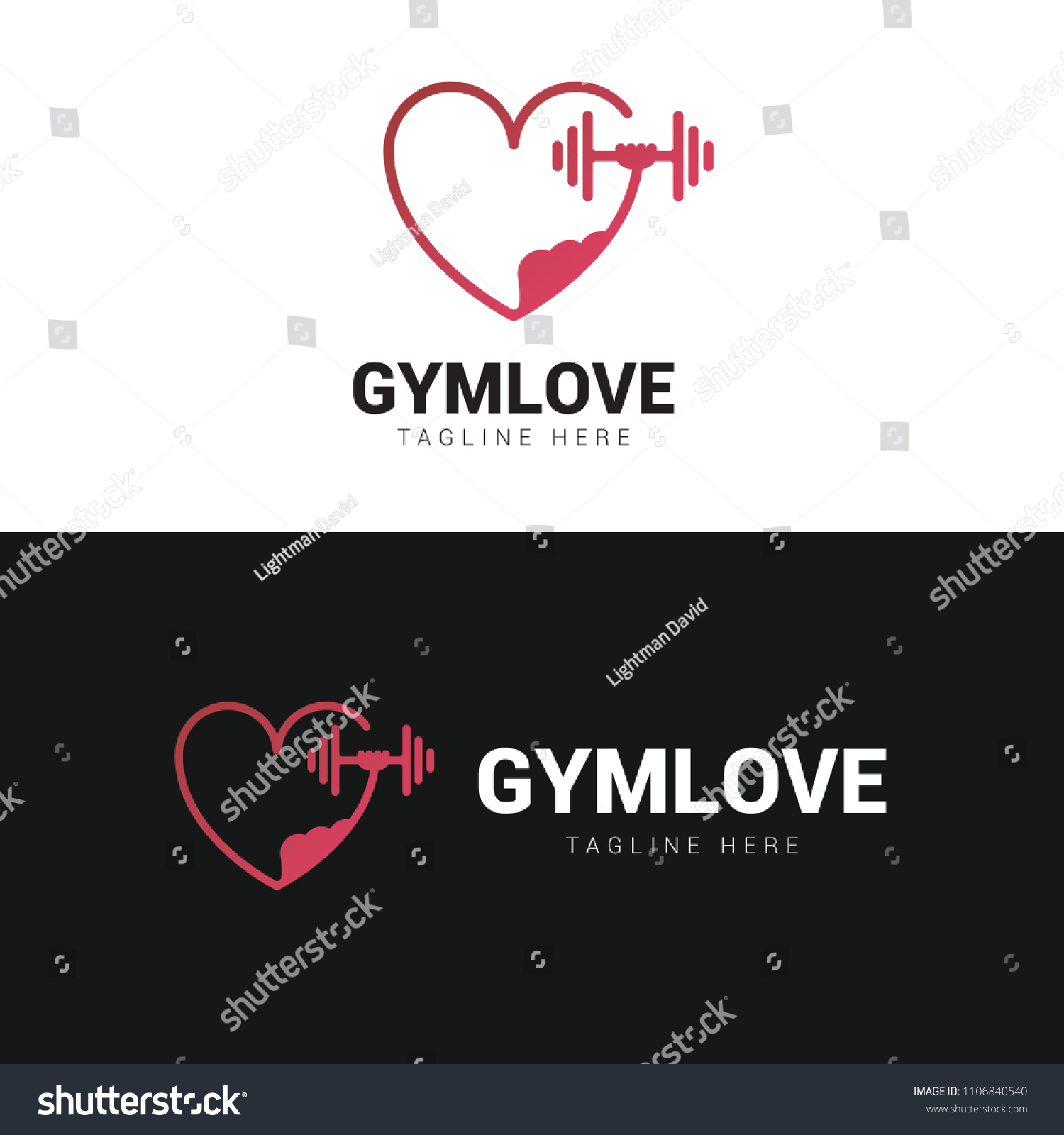 Gym Love Template Stock Vector (Royalty Free) 1106840540 | Shutterstock