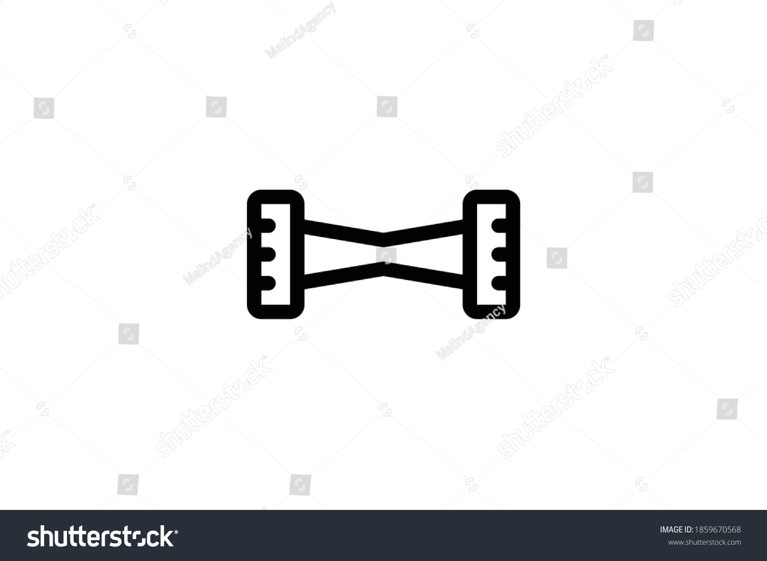 Gym Outline Icon Exercise Bands Stock Vector (Royalty Free) 1859670568