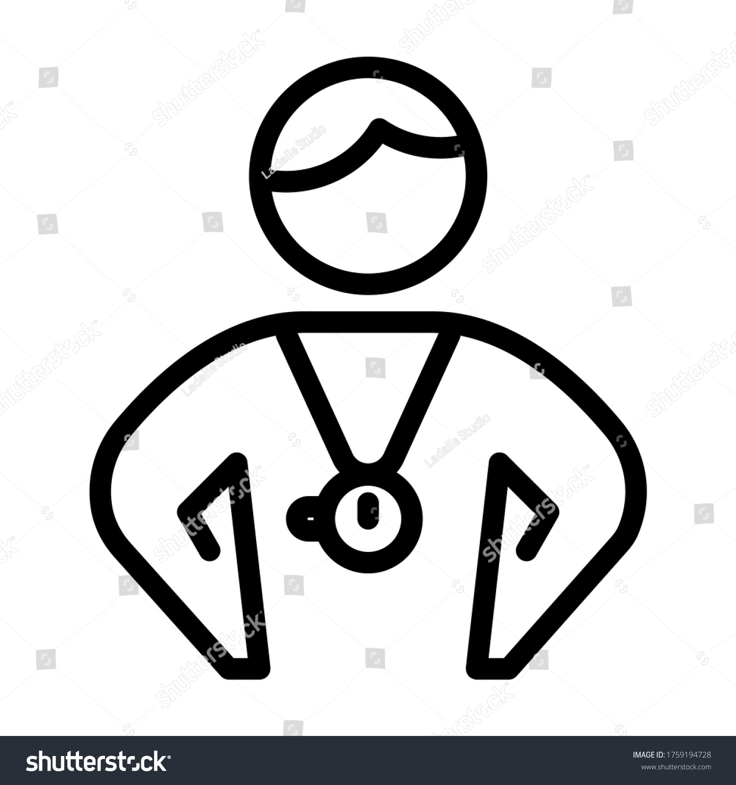 Gym Trainer Symbol Icon Vector Stock Vector (Royalty Free) 1759194728 ...