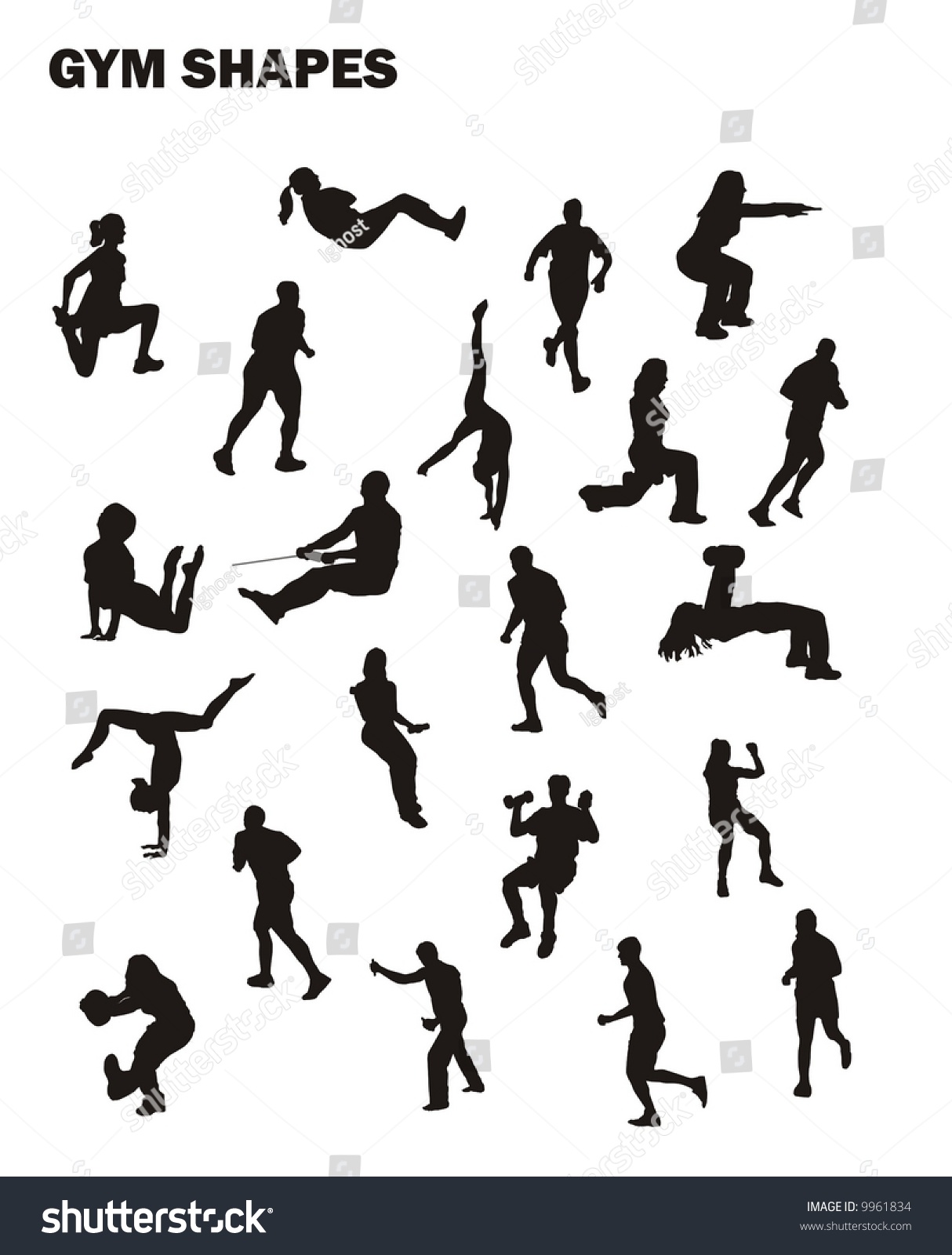 Gym Vector Shapes Stock Vector (Royalty Free) 9961834 | Shutterstock