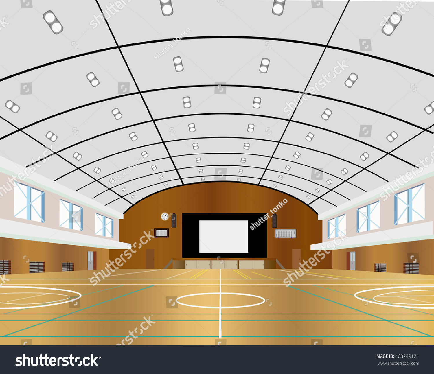 Gymnasium Stock Vector 463249121 : Shutterstock