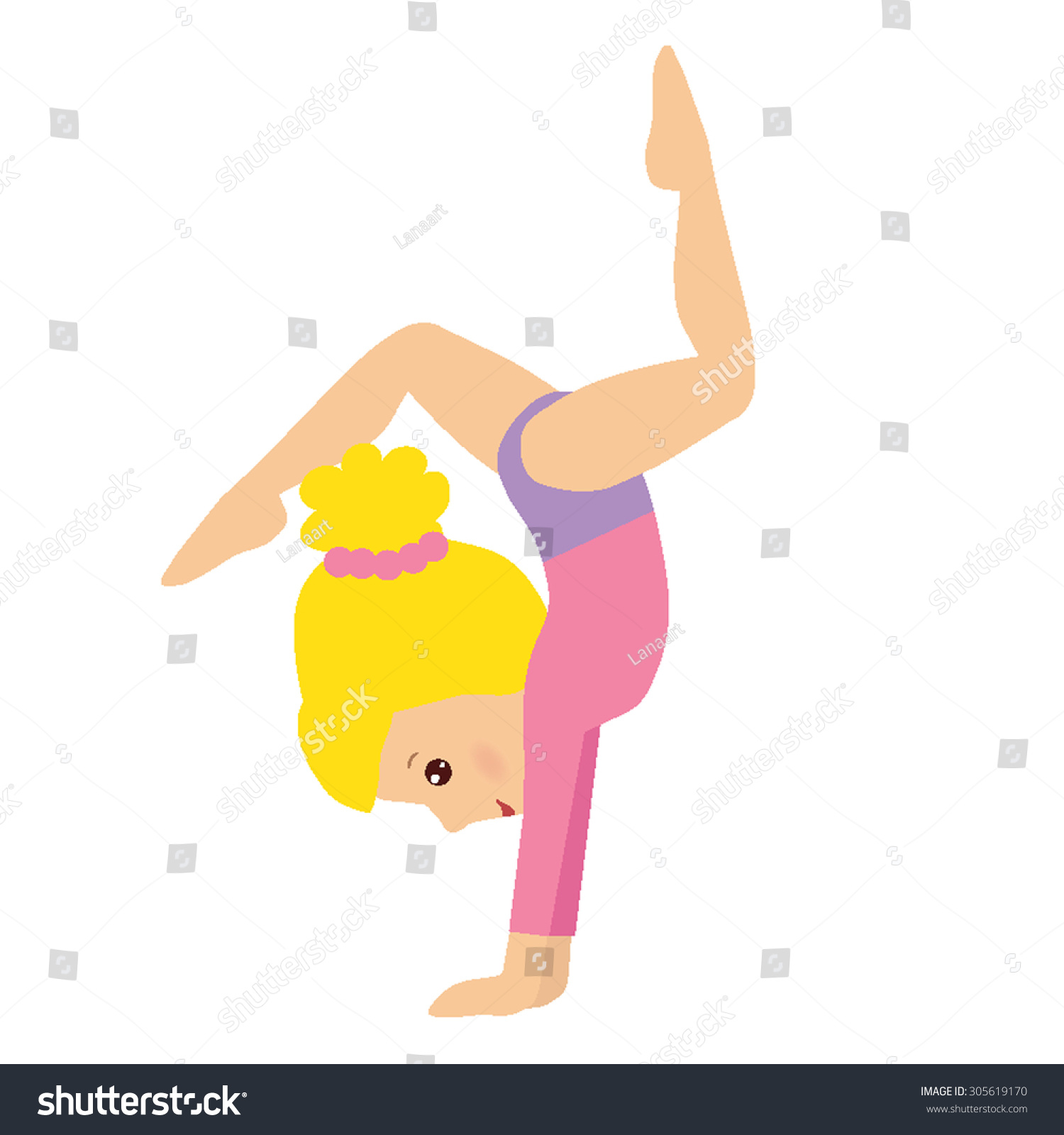 Gymnastics Vector Illustration Stock Vector 305619170 - Shutterstock