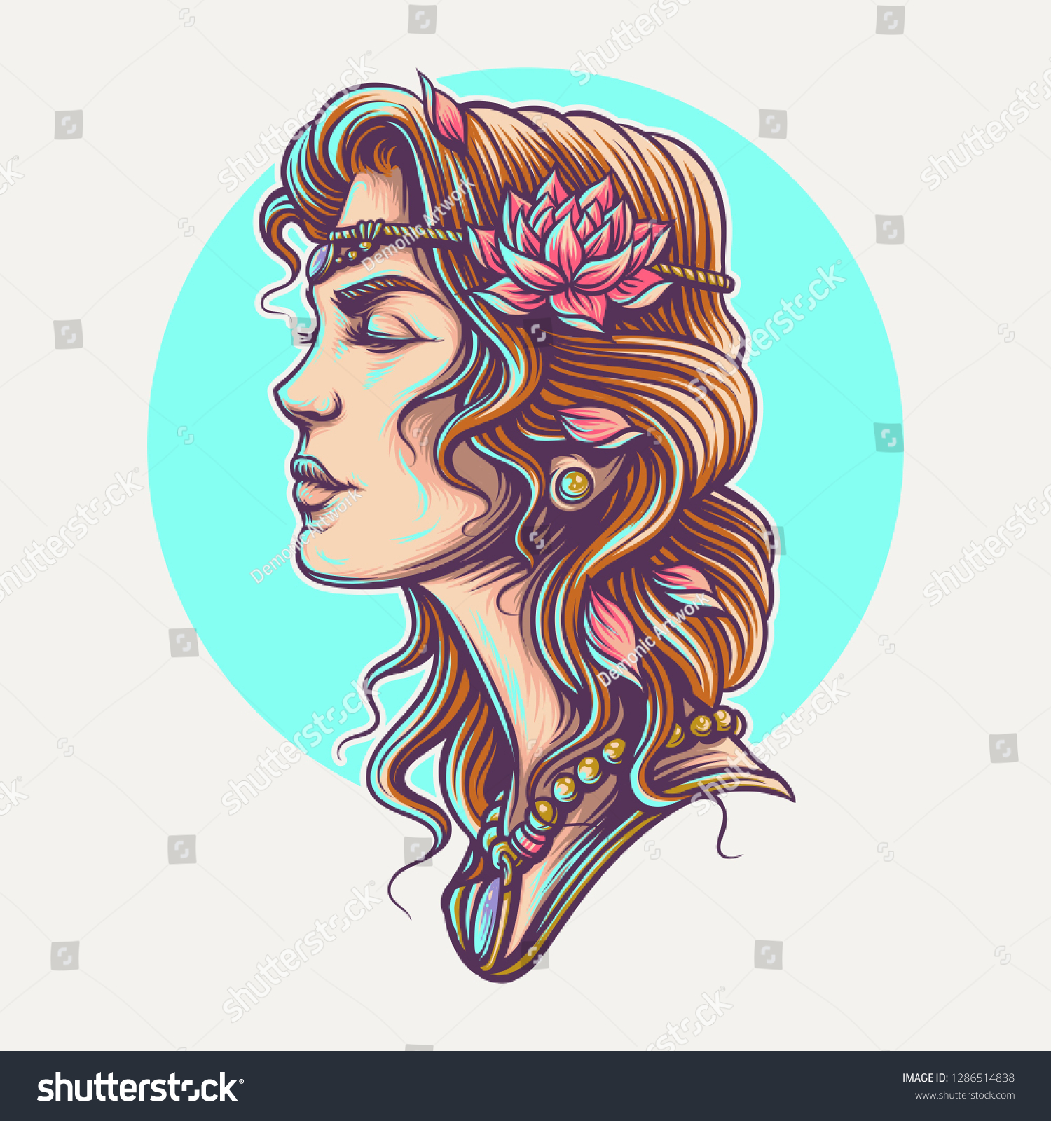 Gypsy Illustratioon Layered Vector Stock Vector (Royalty Free ...