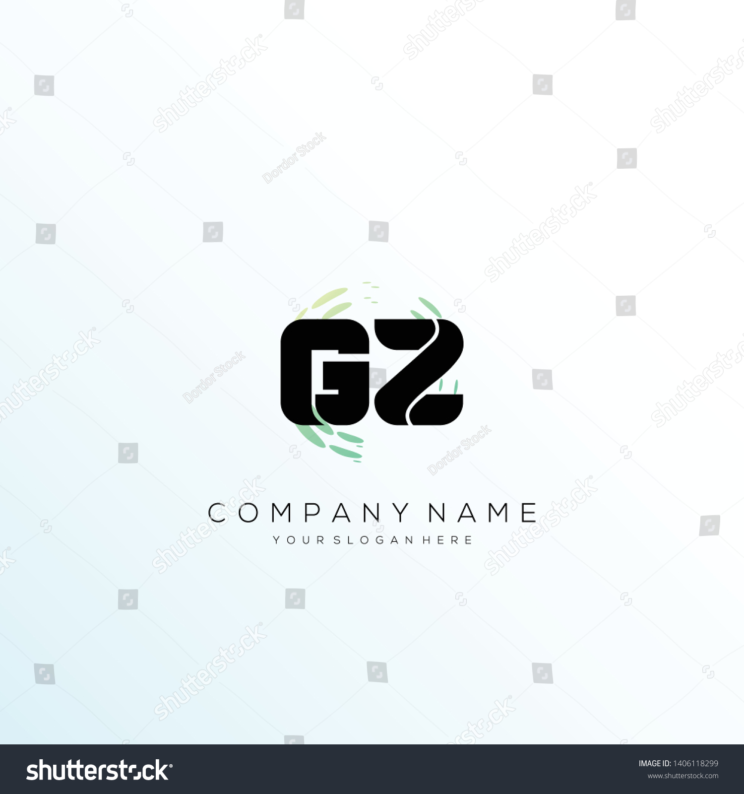 Gz Initial Letter Abstract Logo Design Stock Vector (Royalty Free ...