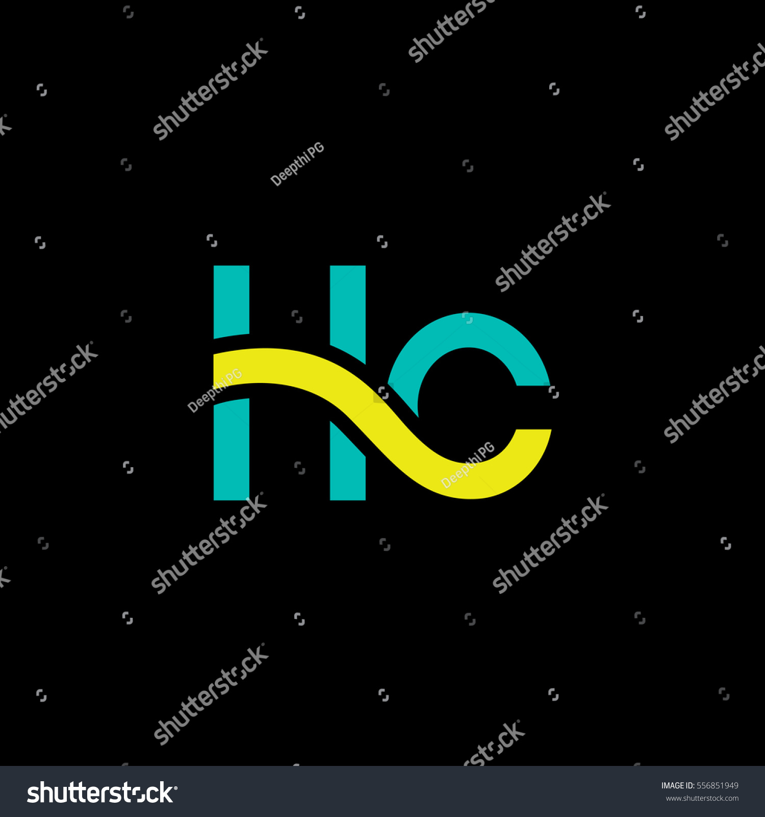 H C Letter Logo Design Vector Stock Vector (Royalty Free) 556851949 ...